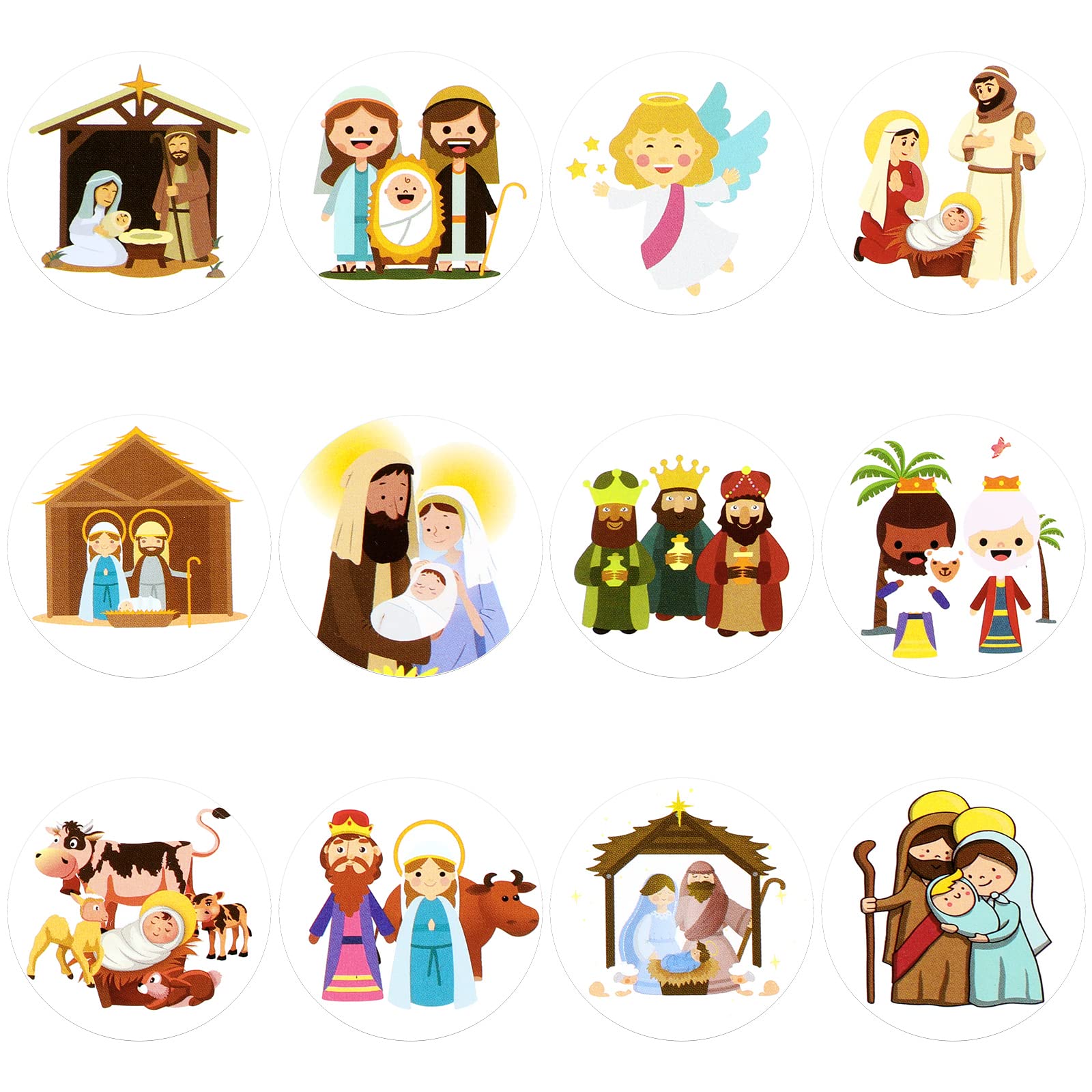 Amazon.com : 480 Pieces Religious Christmas Candy Favor Stickers ...