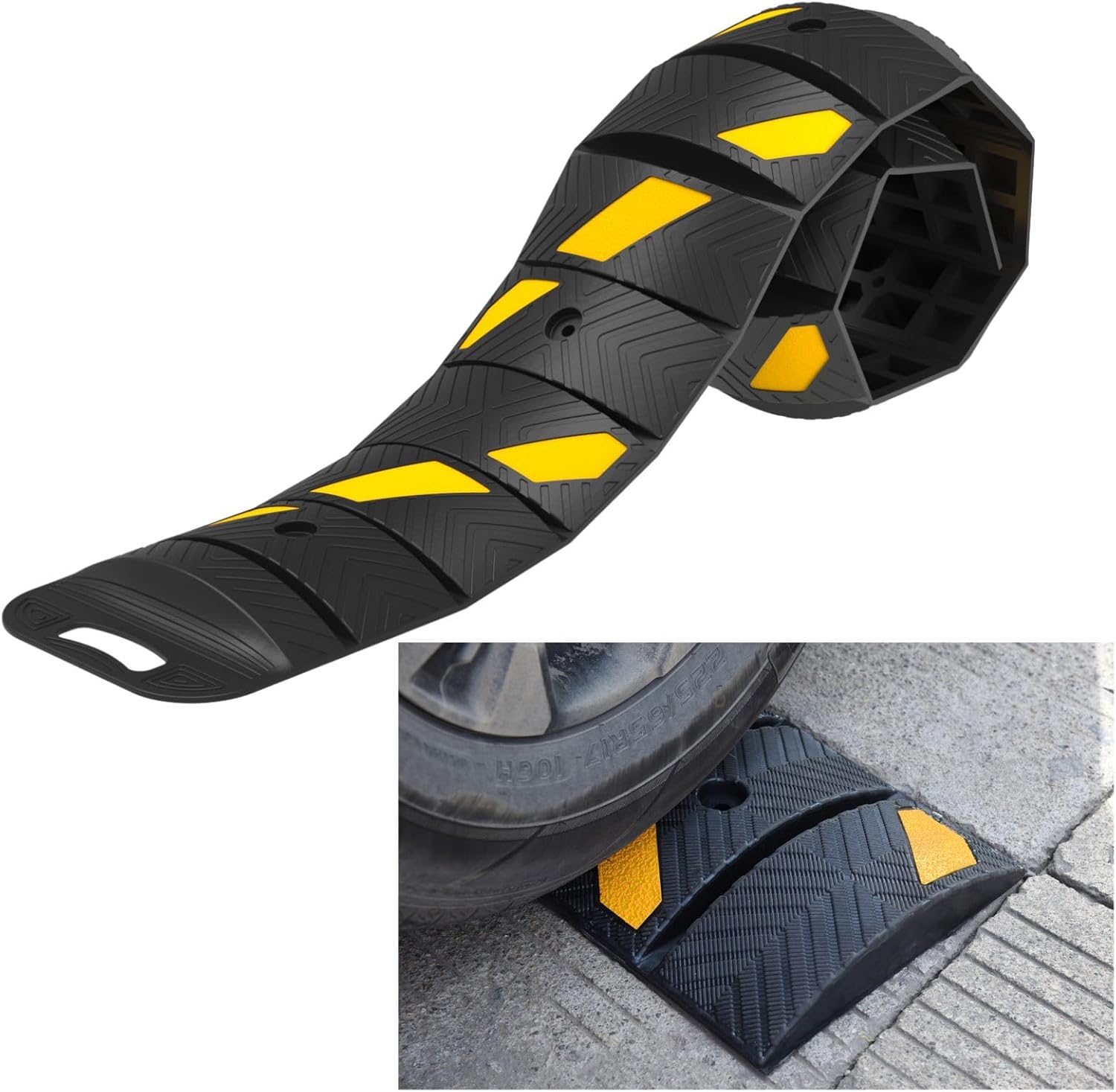 Amazon.com: 6FT Roll-Up Speed Bump, Heavy-Duty PU Speed Hump with ...