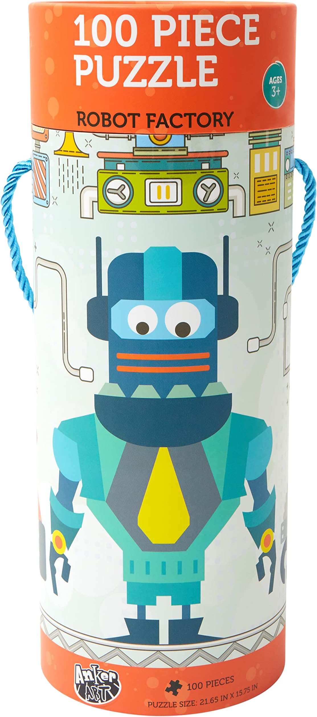 Amazon.com: 100 Piece Puzzle – Robot Factory - Kid's Robot Factory ...