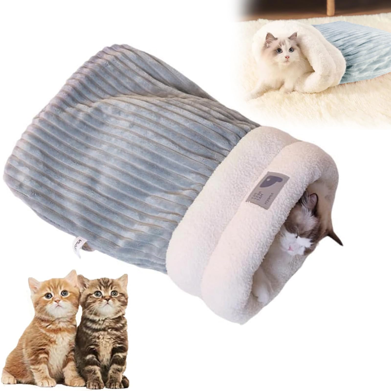 Amazon.com : ZRW Cat Sleeping Bag, Cat Winter Sleeping Bag,Soft Plush ...