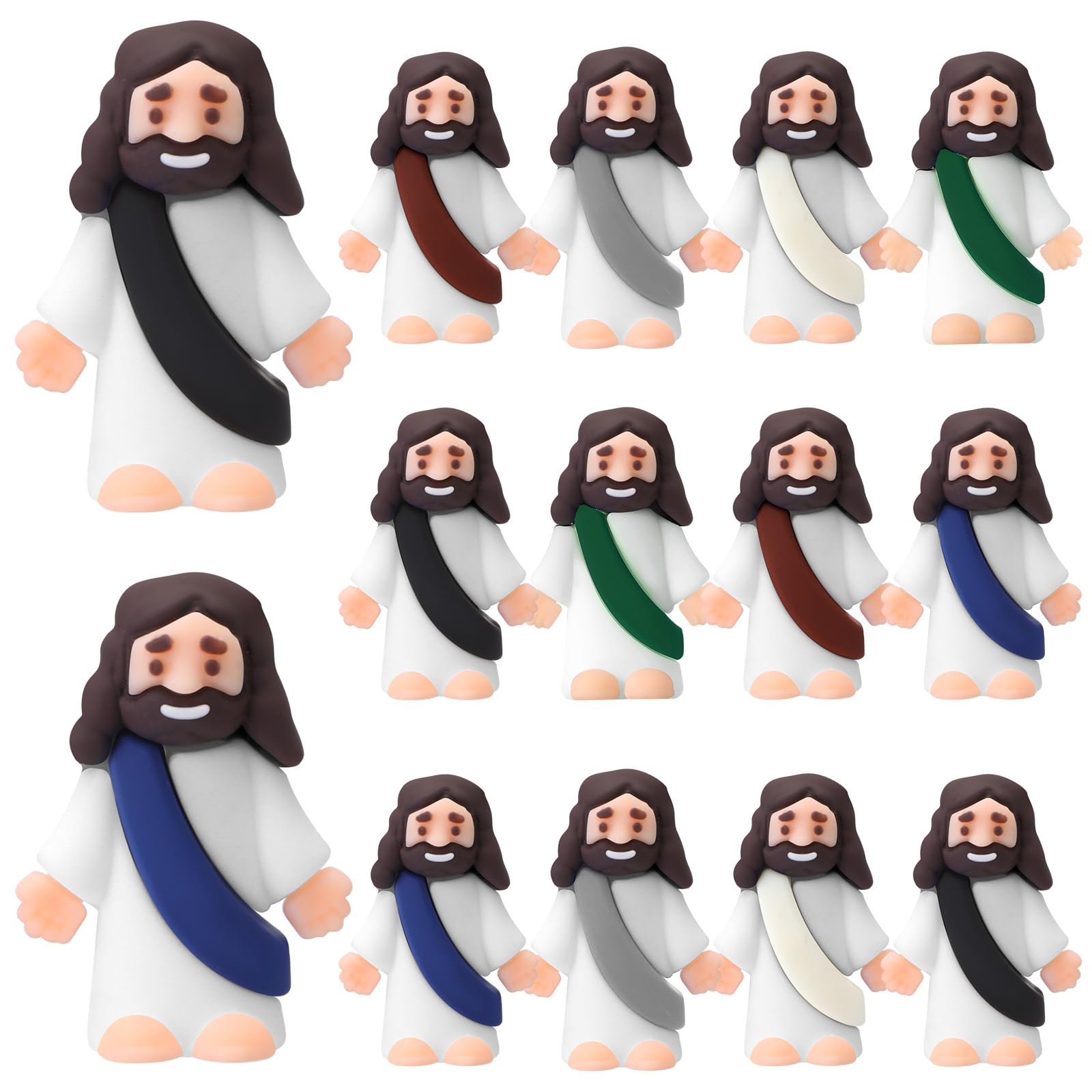 Amazon.com: Bememo 12 Pcs Little Jesus Figures Original Mini Jesus ...