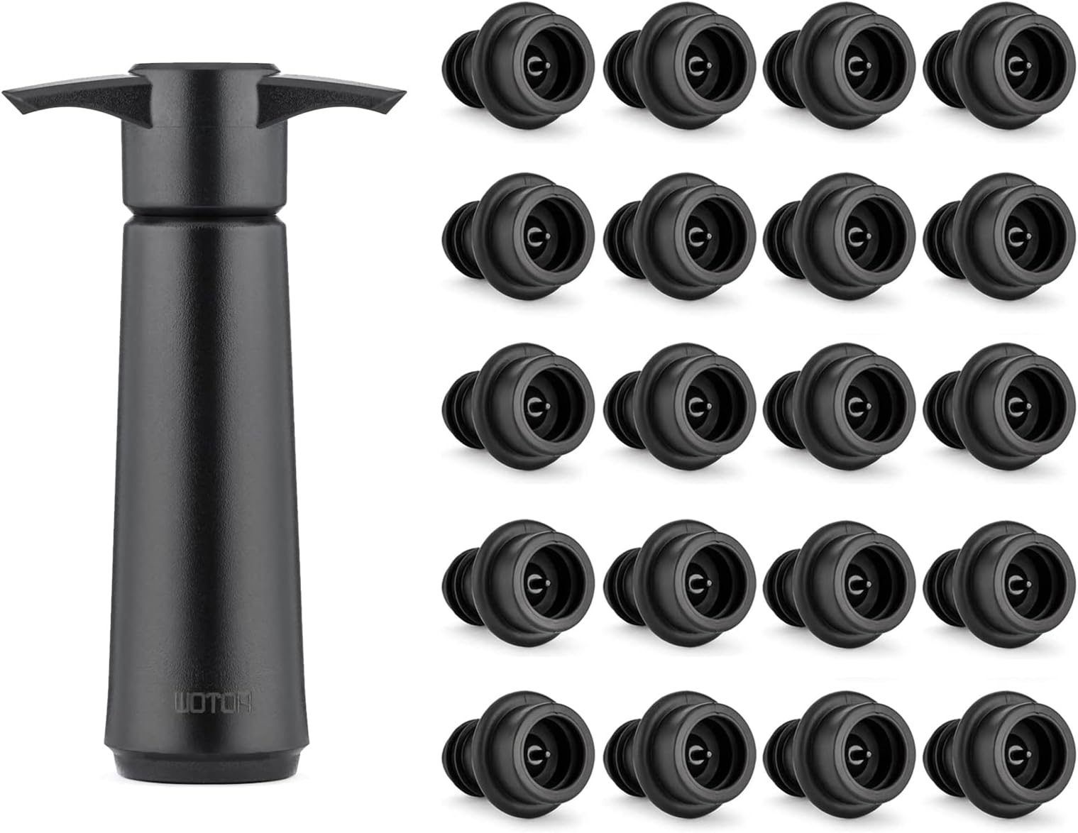 WOTOR Pompa Salvavino con 4 tappo vino sottovuoto, tappi bottiglie vino ...