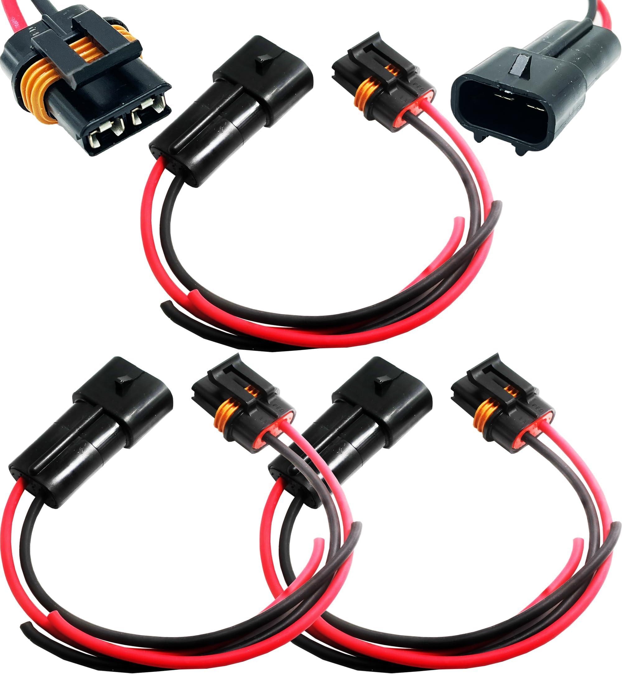 Amazon.com: True Mods 2-Wire Weather Pack Connector Kit Assembled with ...