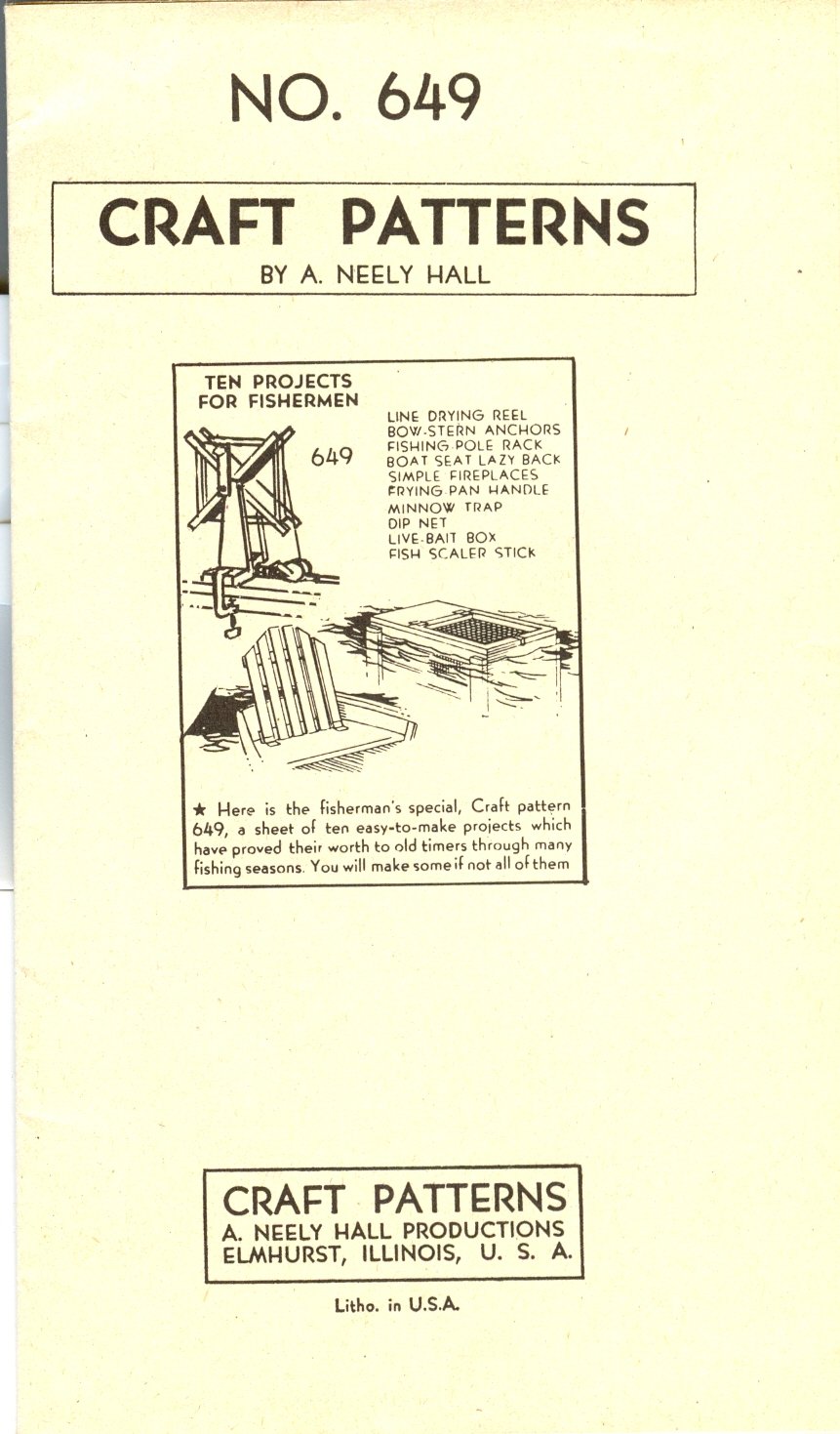 Craft Patterns for Fishermen (No. 649): A. Neely Hall: Amazon.com: Books
