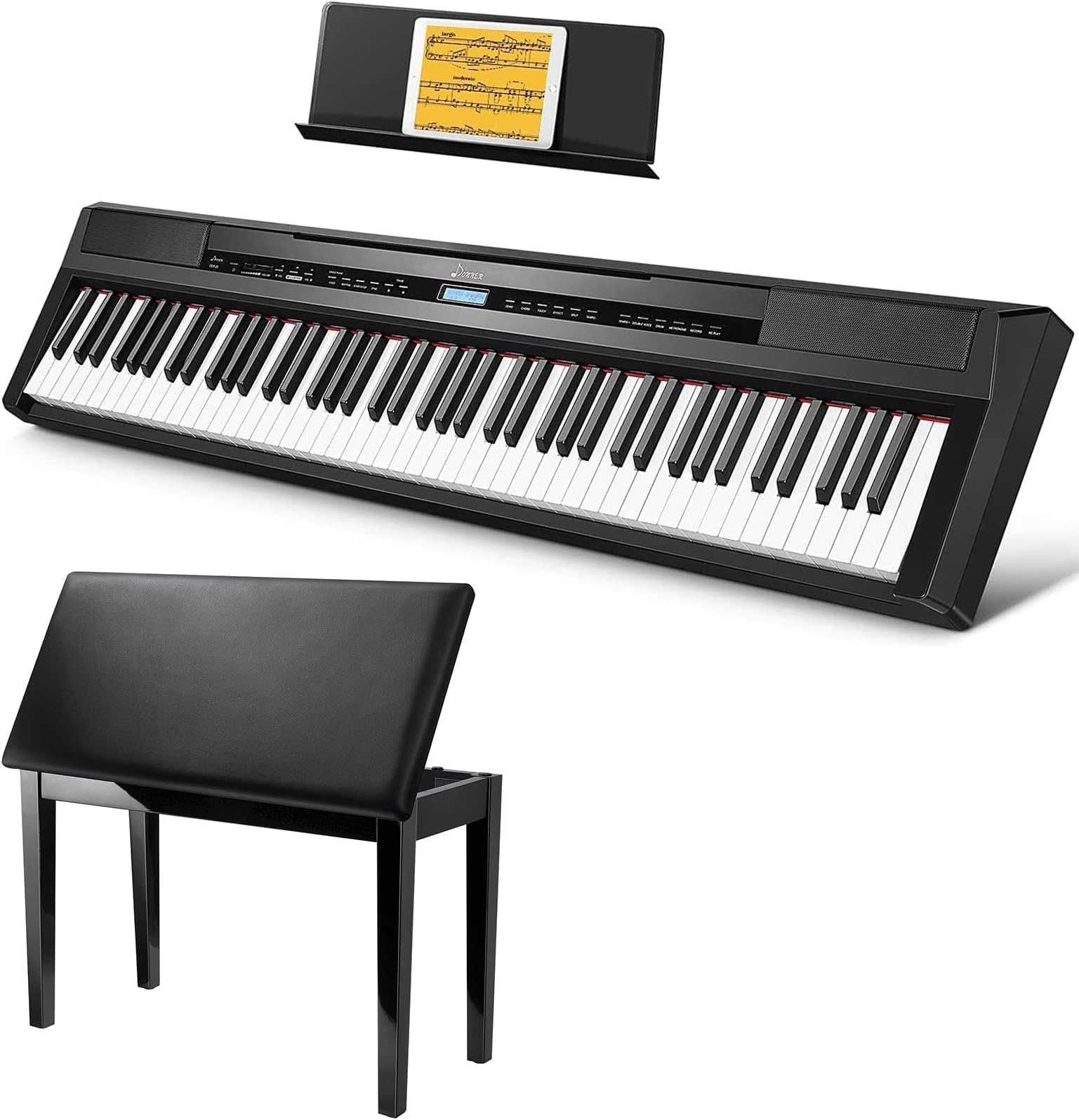 Amazon.com: Donner DEP-20 Beginner Digital Piano + Duet Piano Bench ...