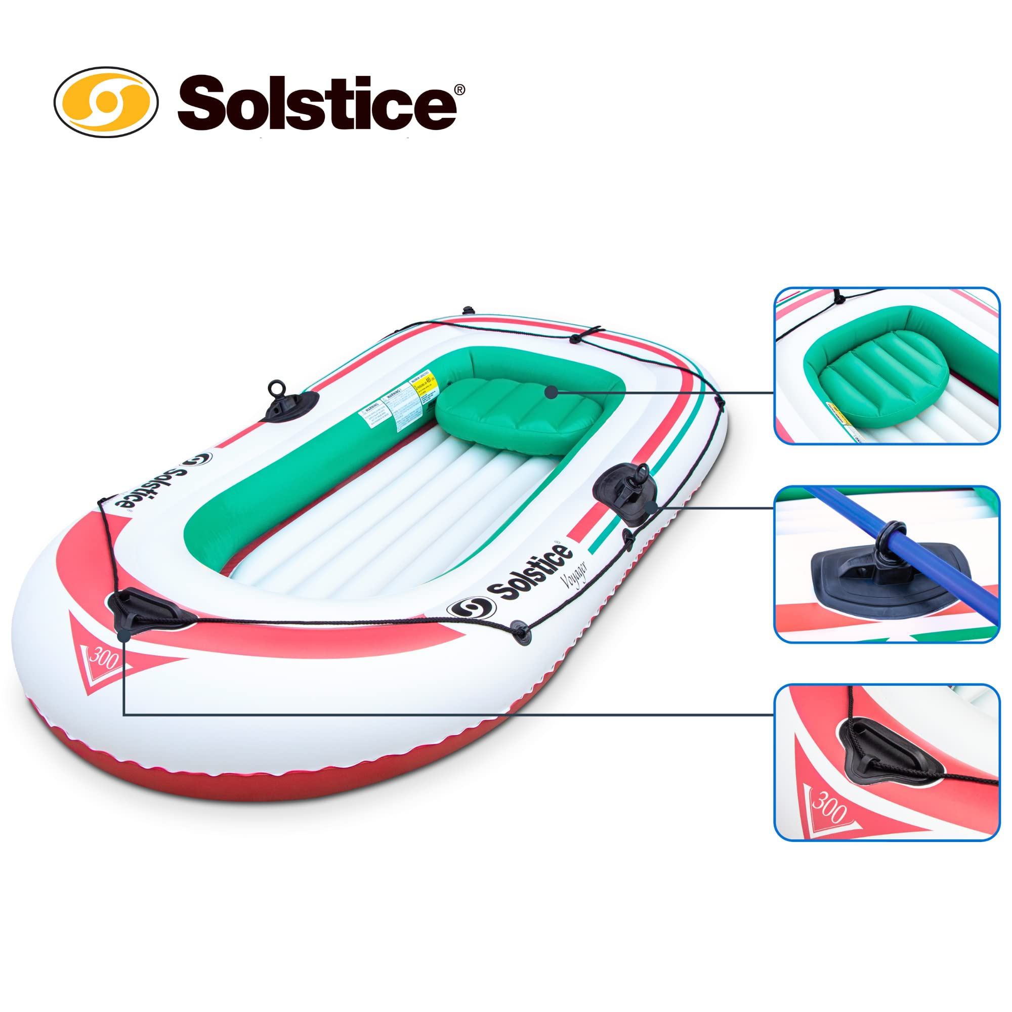 Snapklik.com : Solstice By Swimline Voyager 3-Person Boat