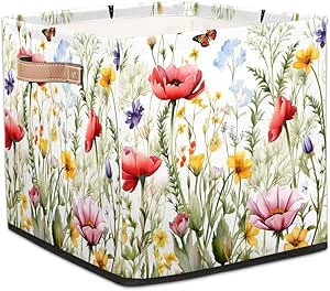 Amazon.com: TULIMET Wildflower Botanical Floral Flower Plant 13 In Cube ...