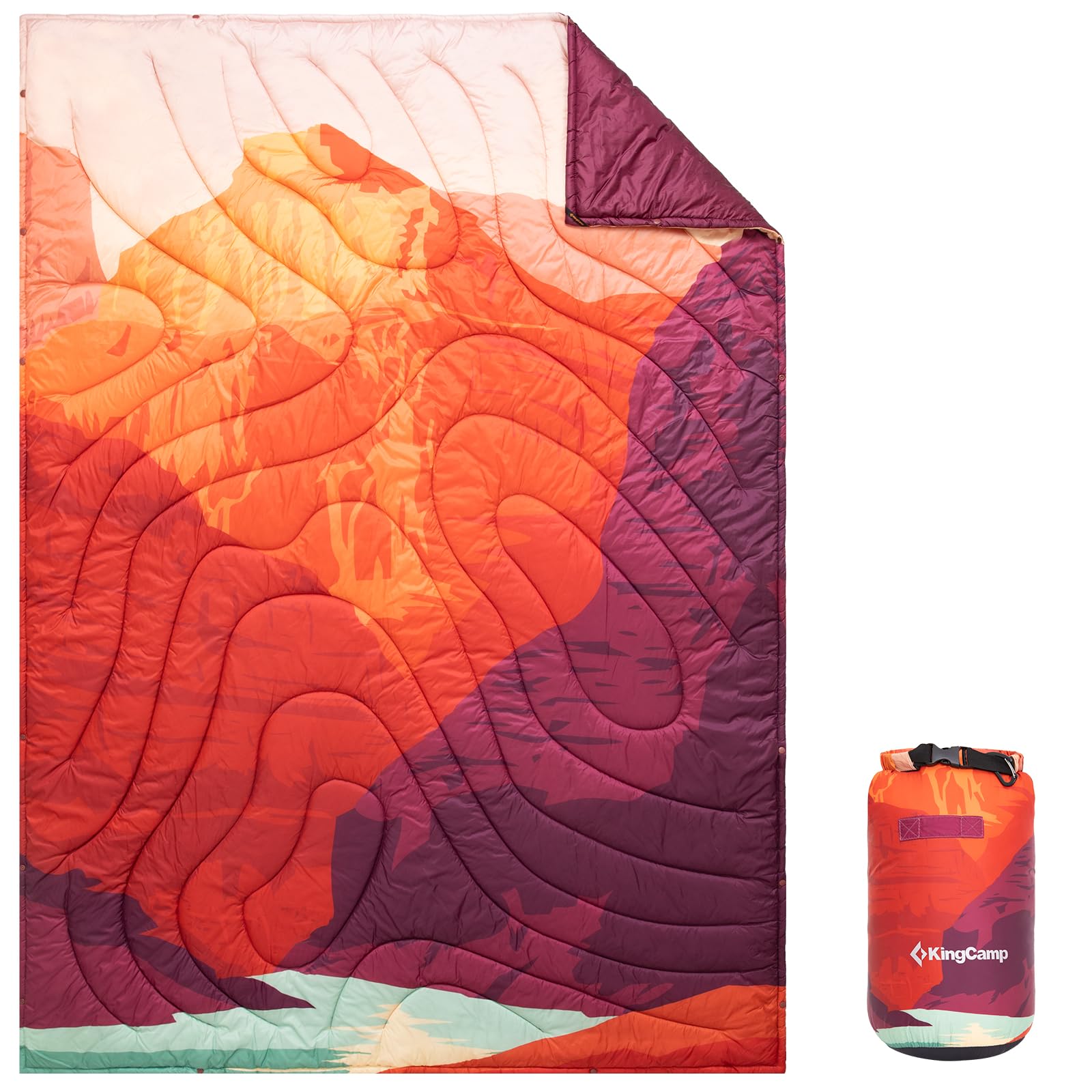 KingCamp Camping Blanket Lightweight Outdoor, Warm Travel Blanket ...