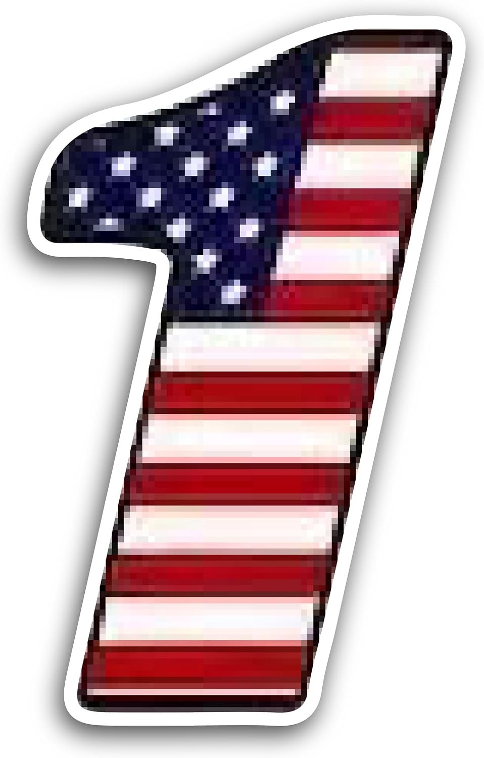 Amazon.com - 2 (Pieces) 3" and 5" Number one in American Flag Color ...