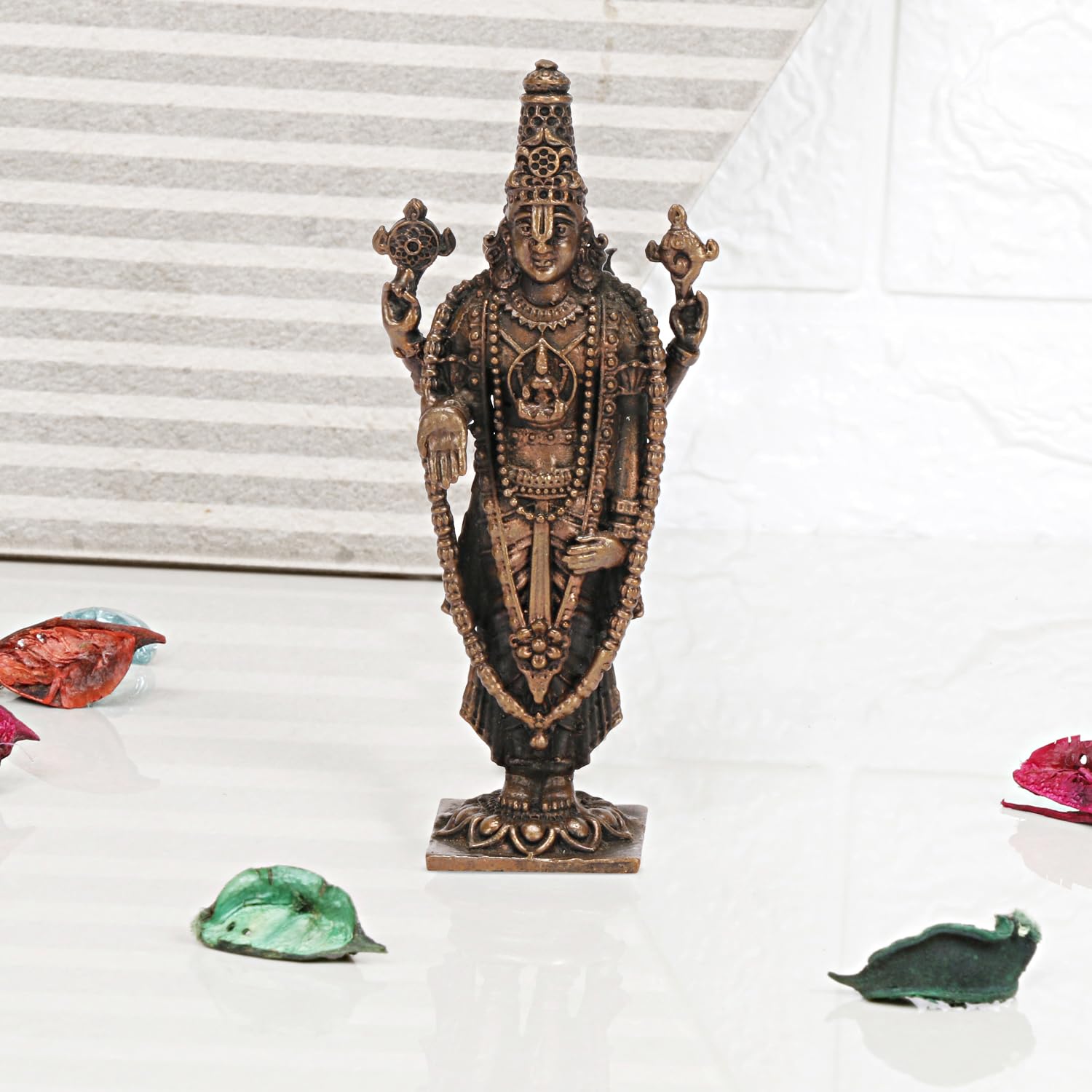 Buy ARTVARKO Copper Tirupati Balaji Venkateshwara Tamba Murti Idol ...