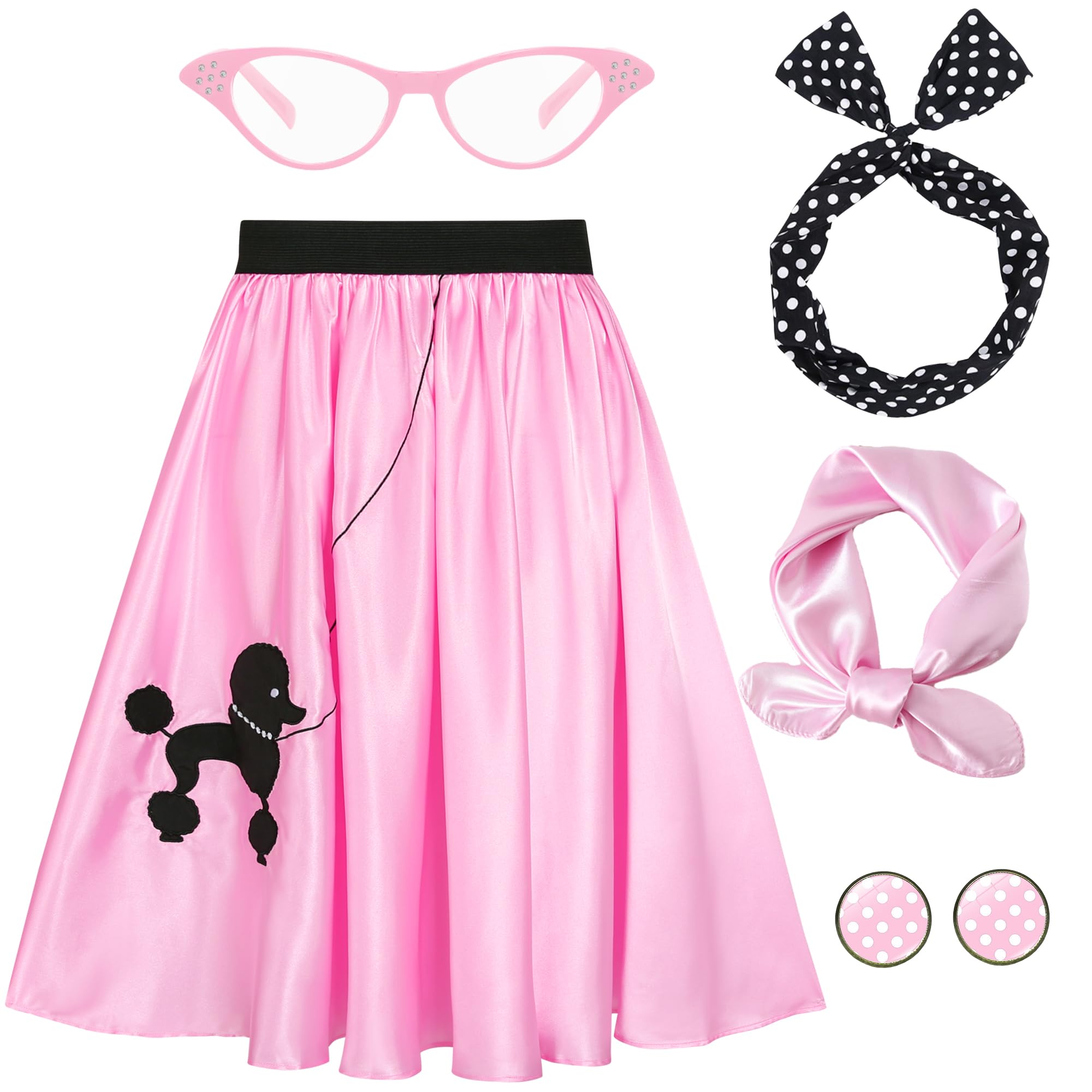 Snapklik.com : Sock Hop Costume Greasers 1950S Poodle Skirts For Women ...