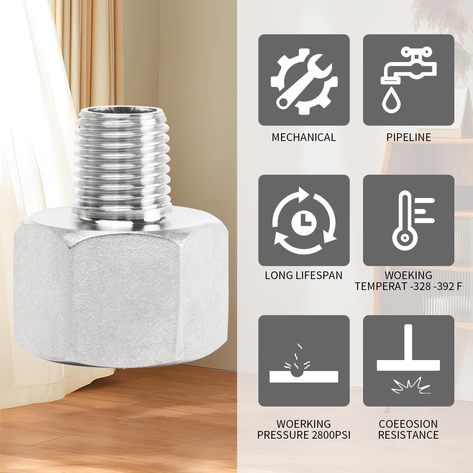 Snapklik.com : ChillWaves 304 Stainless Steel Pipe Fitting, Reducer ...