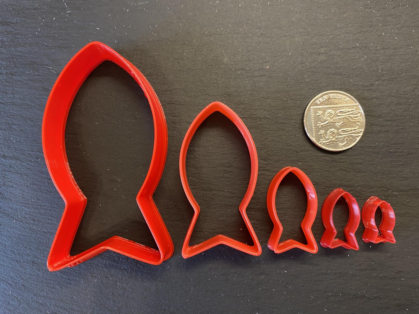 Custom Cutters Fish Shape Cookie Cutters | Set of 5 Plastic Cutter for ...