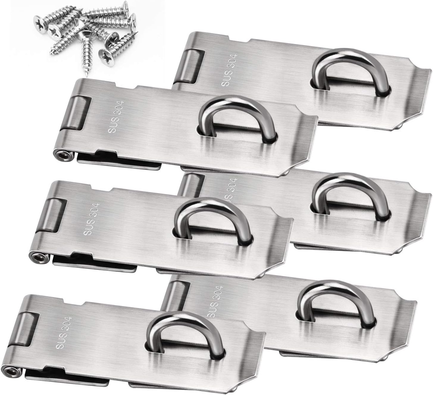 SEHOI 10 PCS Padlock Hasp Latch, Stainless Steel Padlock Hasp, Heavy ...
