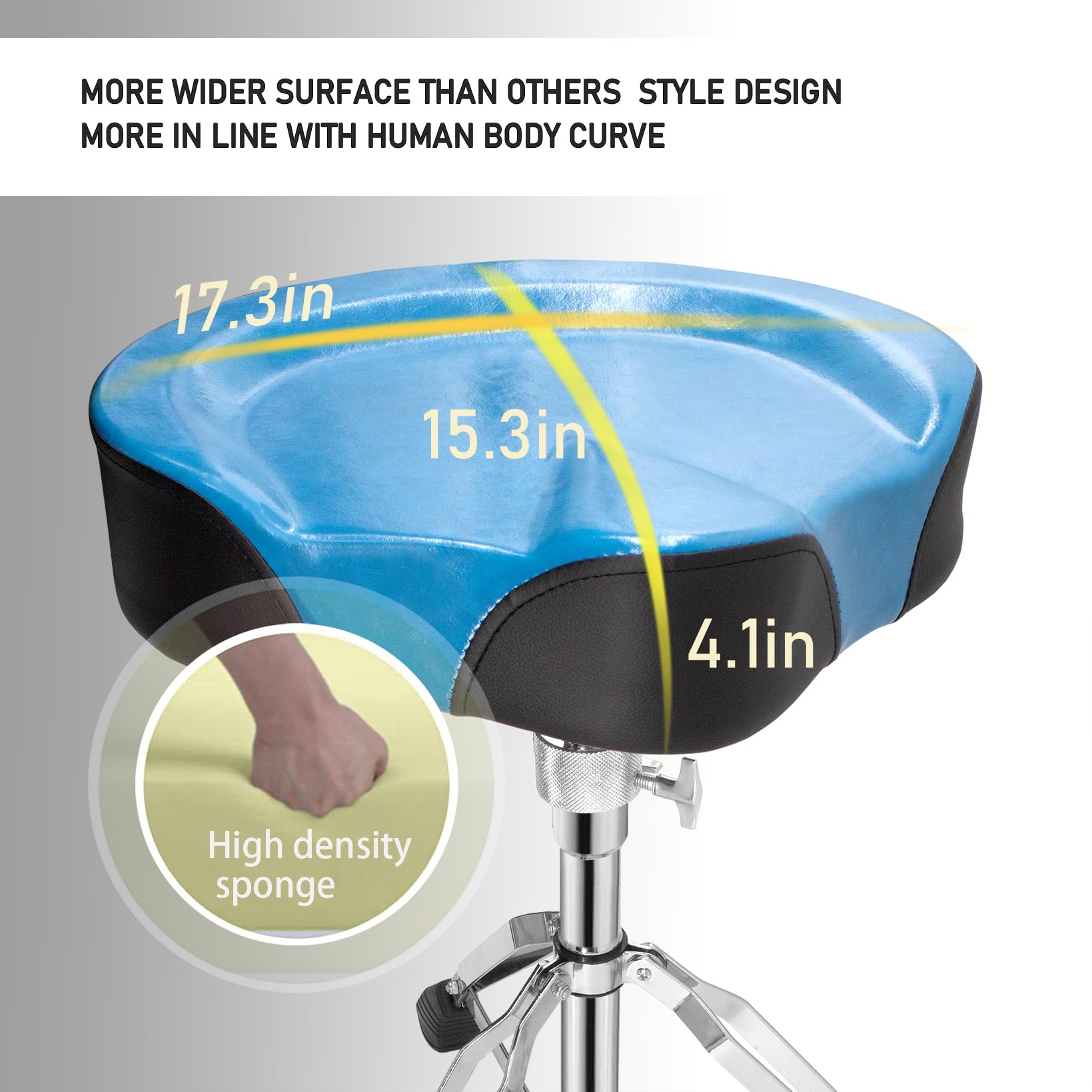 Snapklik.com : Vhffoso Drum Throne, Height Adjustable Drum Stool For ...