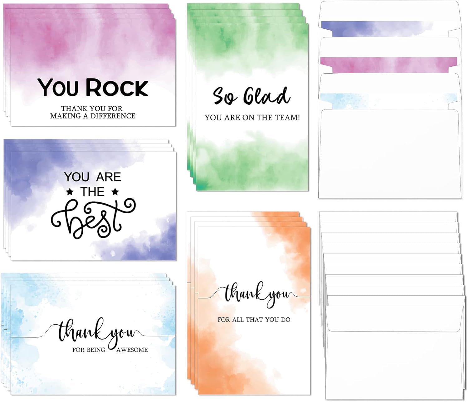 Amazon.com : Jetec 100 Sets Employee Appreciation Cards with Envelopes ...