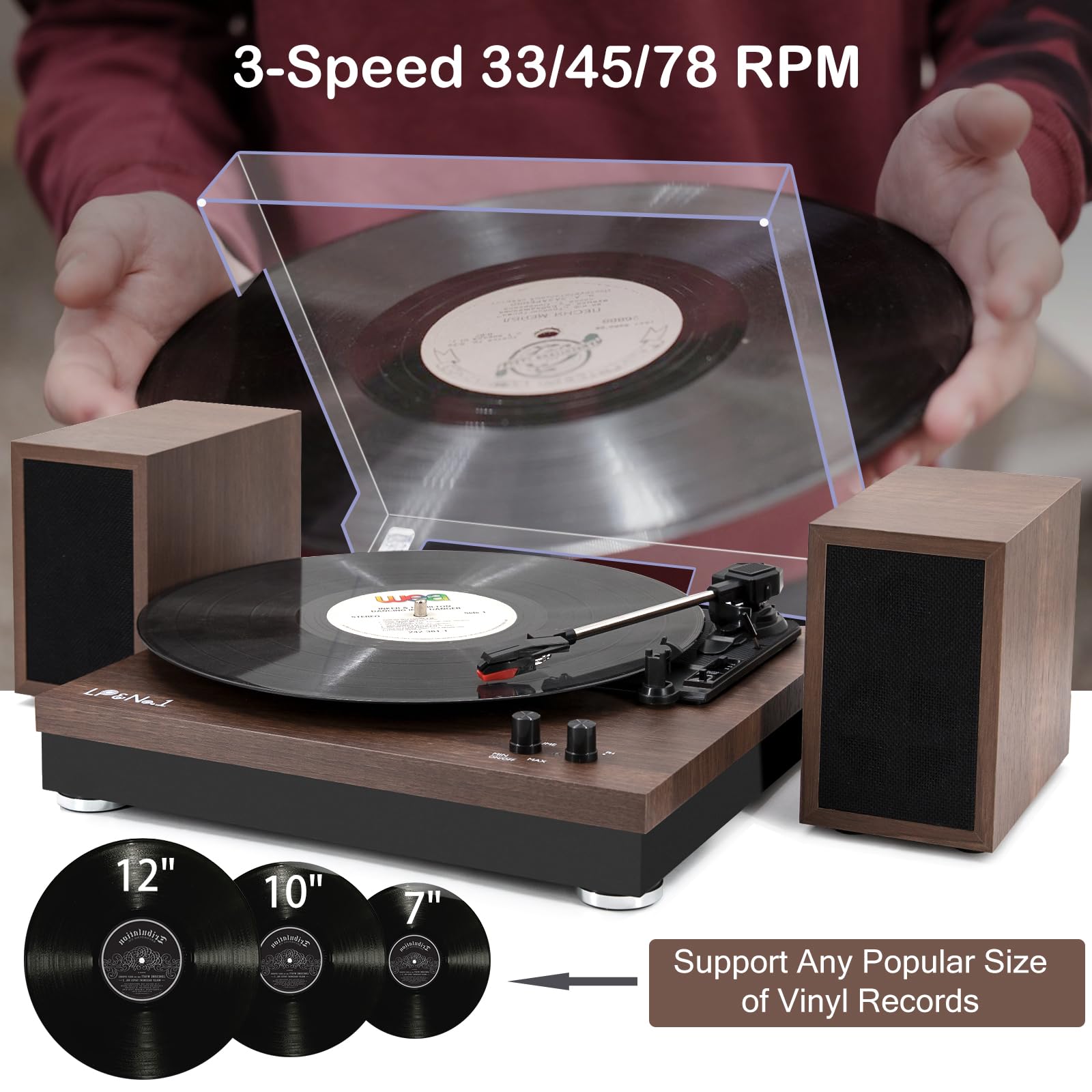 Snapklik.com : LP&No1 Vinyl Record Player