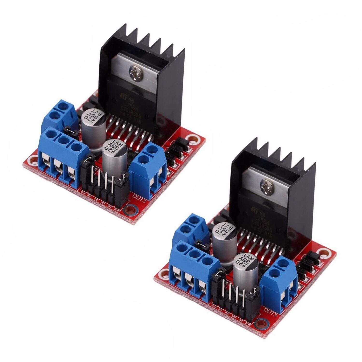 Buy 2X L298N DC Stepper Motor Driver Module Dual H Bridge Control Board ...