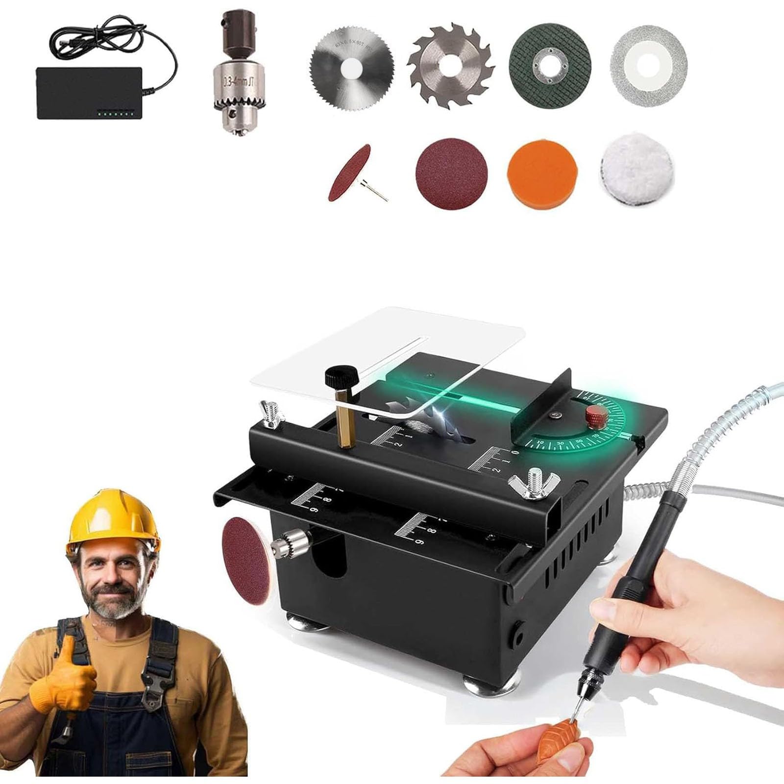 Mini Multifunctional Table Saw, 2025 New Desktop Electric Saw Cutter ...