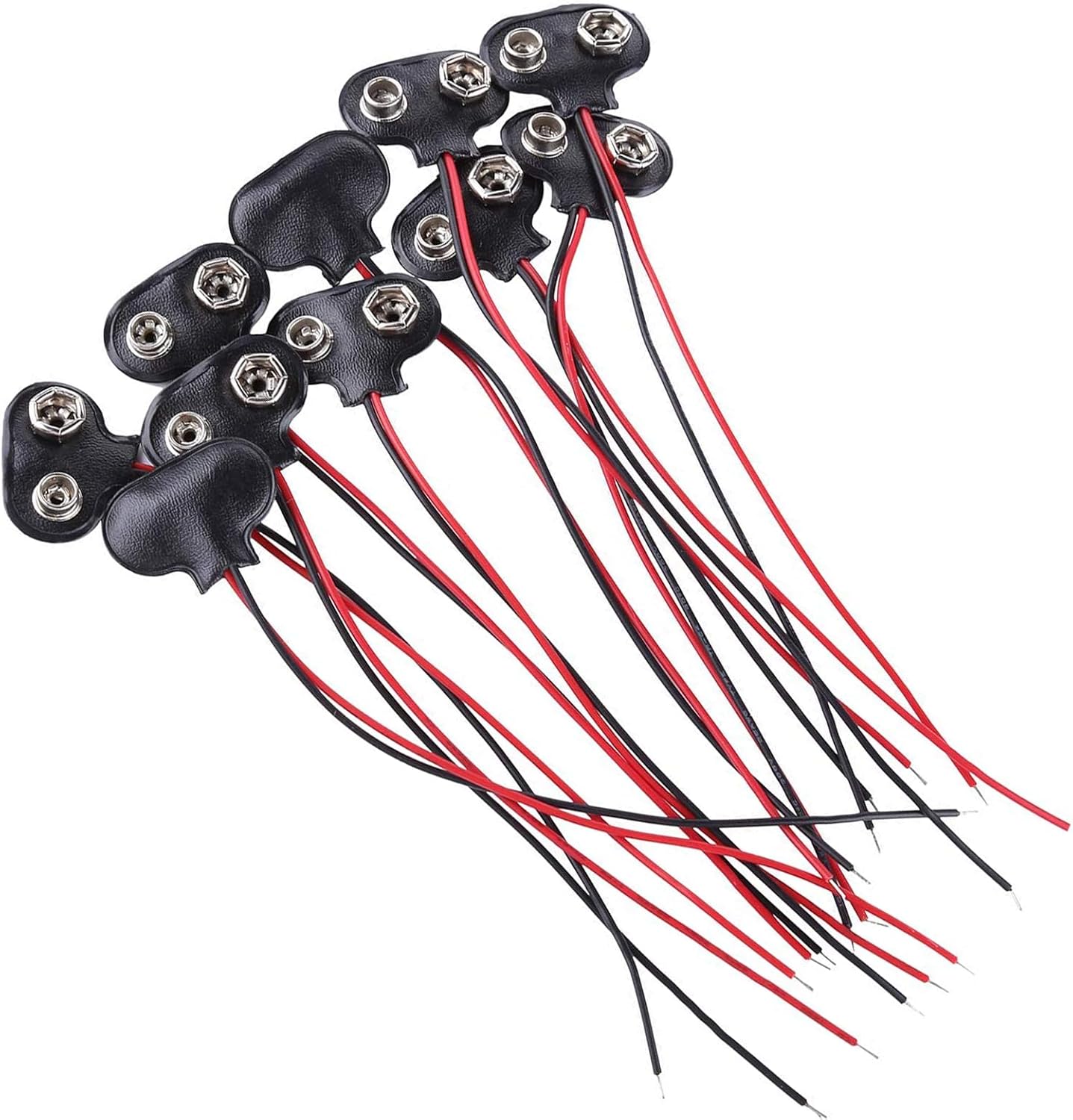 Amazon.com: FOXTIP 9V Battery Connector,30 Pcs T-Type 9 Volt Battery ...