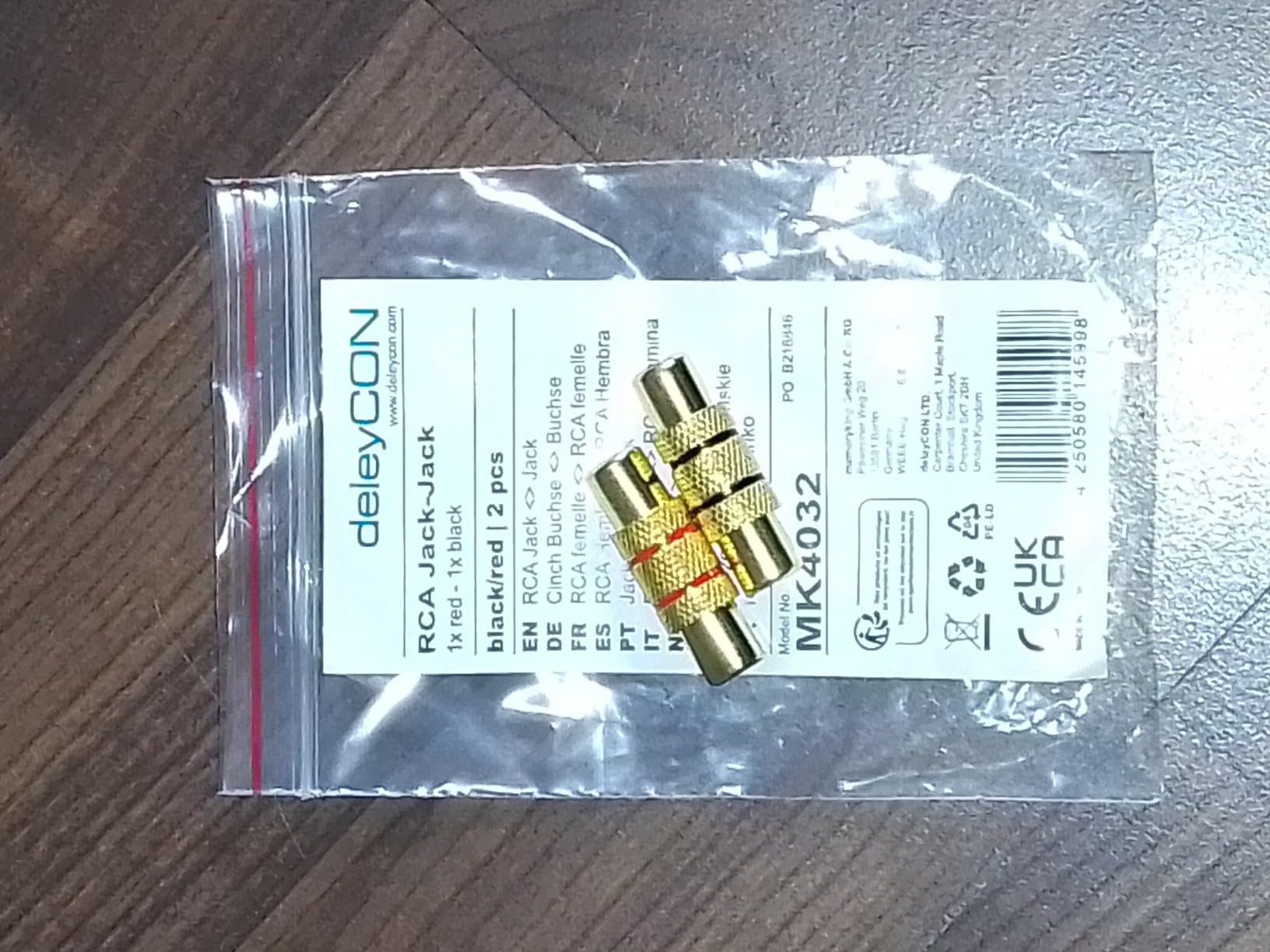 deleyCON Cinch Kupplung Set Audio Video Adapter Cinch-Buchse zu Cinch ...