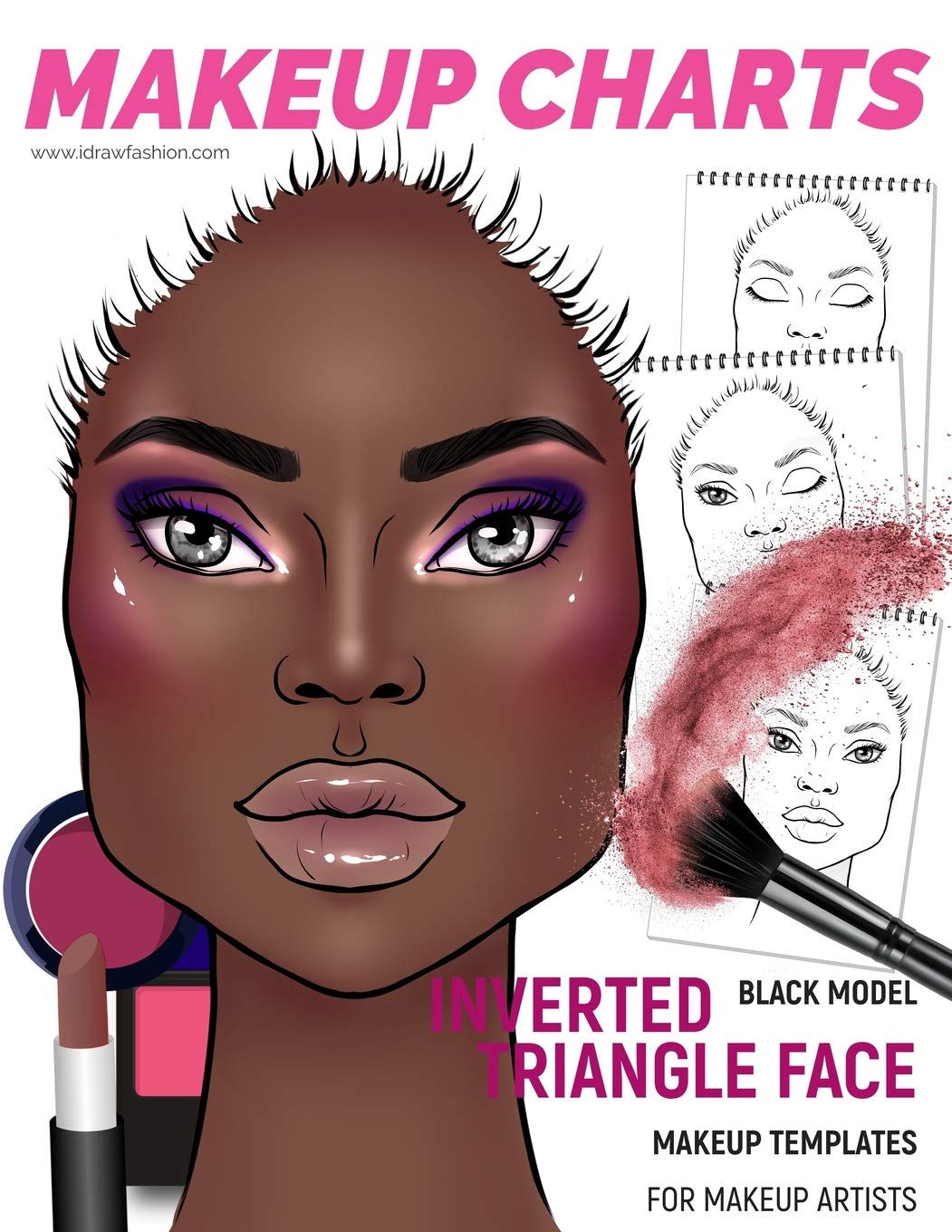Buy Makeup Charts - Face Charts for Makeup Artists: Black Model ...
