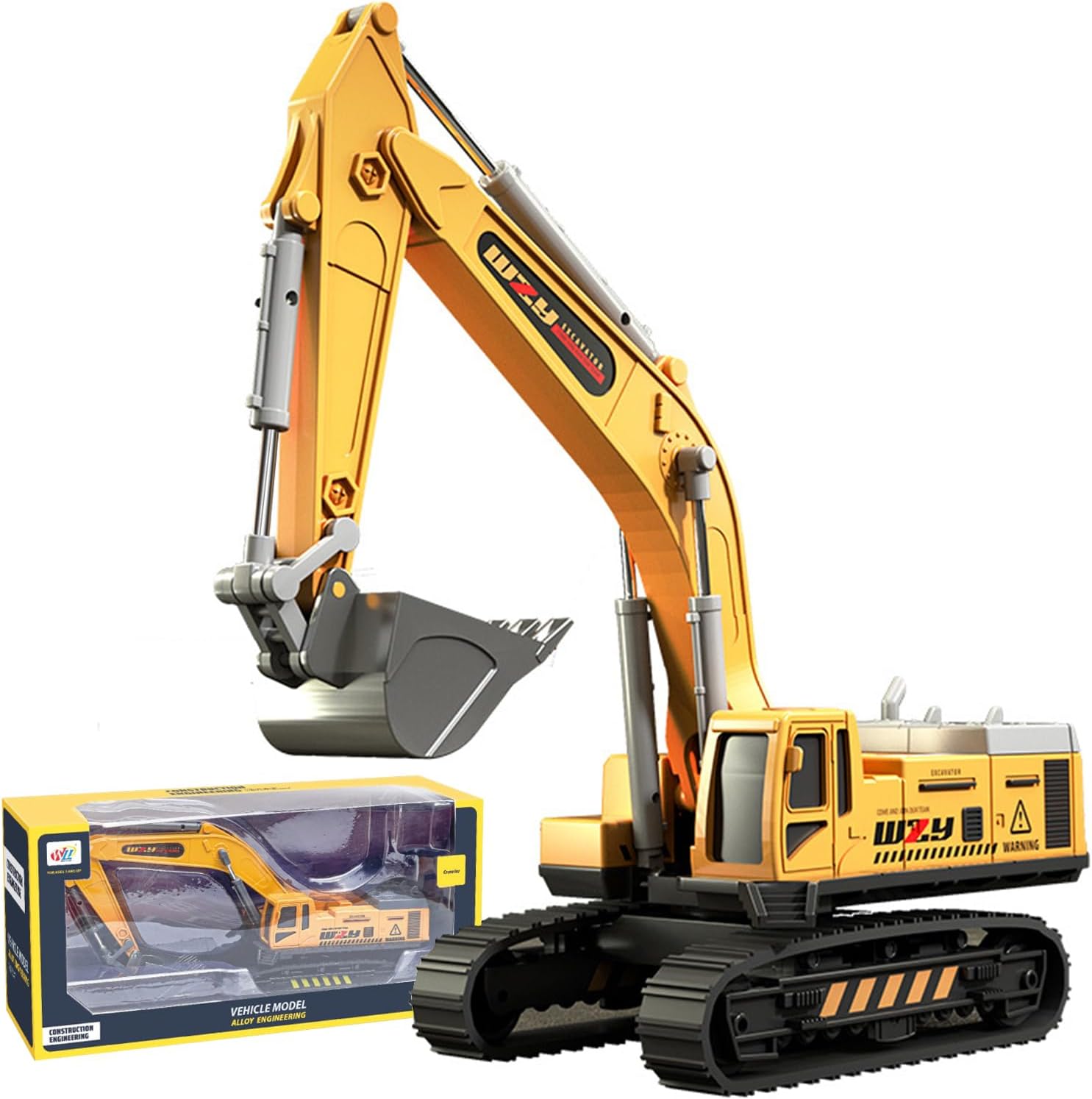 Children's Excavator Toy,Removable Claw Excavator Truck Toys for Boys 3 ...
