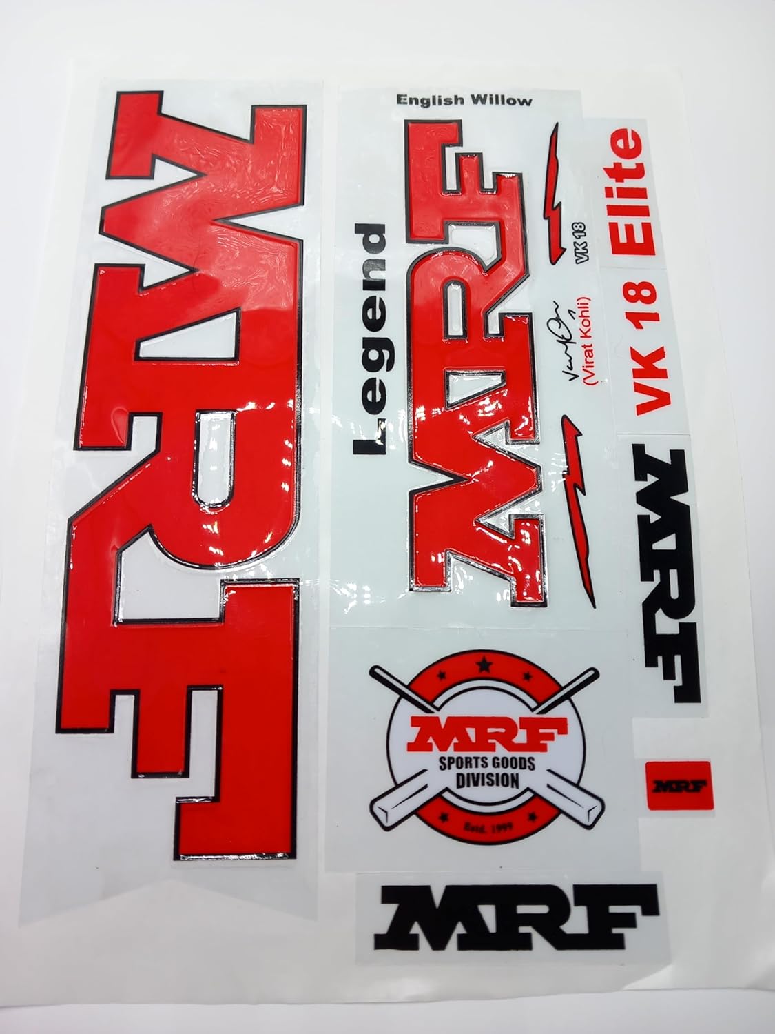 Cricket Bat Sticker 3D Embossed (MRF Legend) : Amazon.co.uk: Sports ...