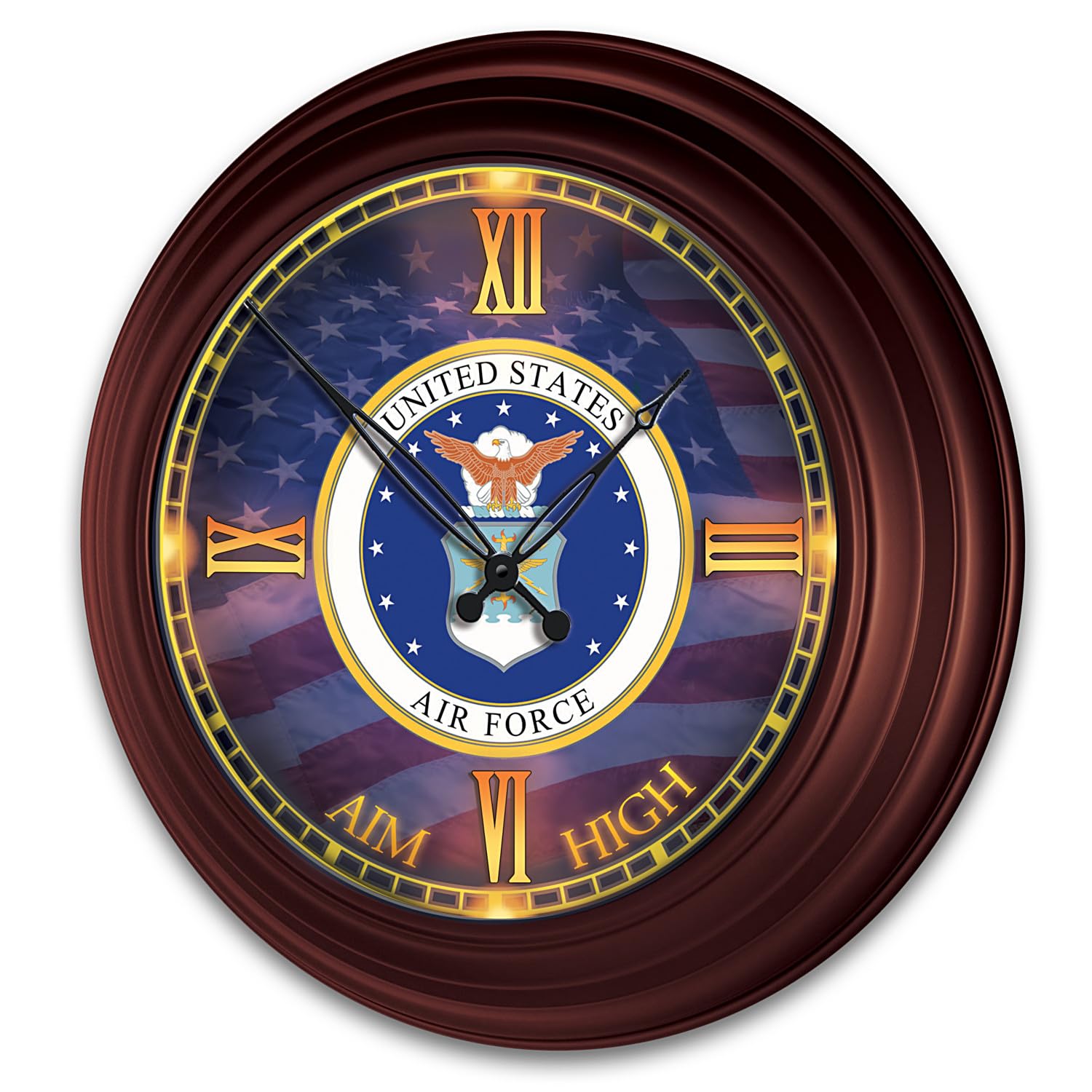 Amazon.com: U.S. Air Force Outdoor Illuminated Atomic Wall Clock ...