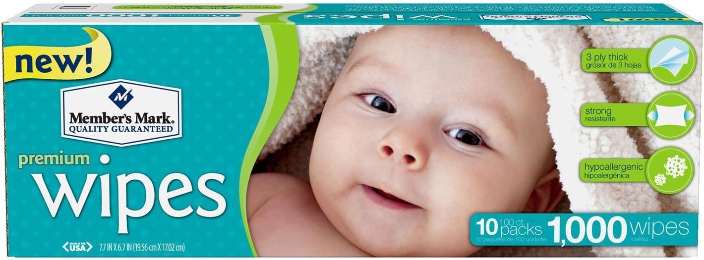 Amazon.com : Member's Mark Fragrance Free Baby Wipes (Netcount 12 Pack ...