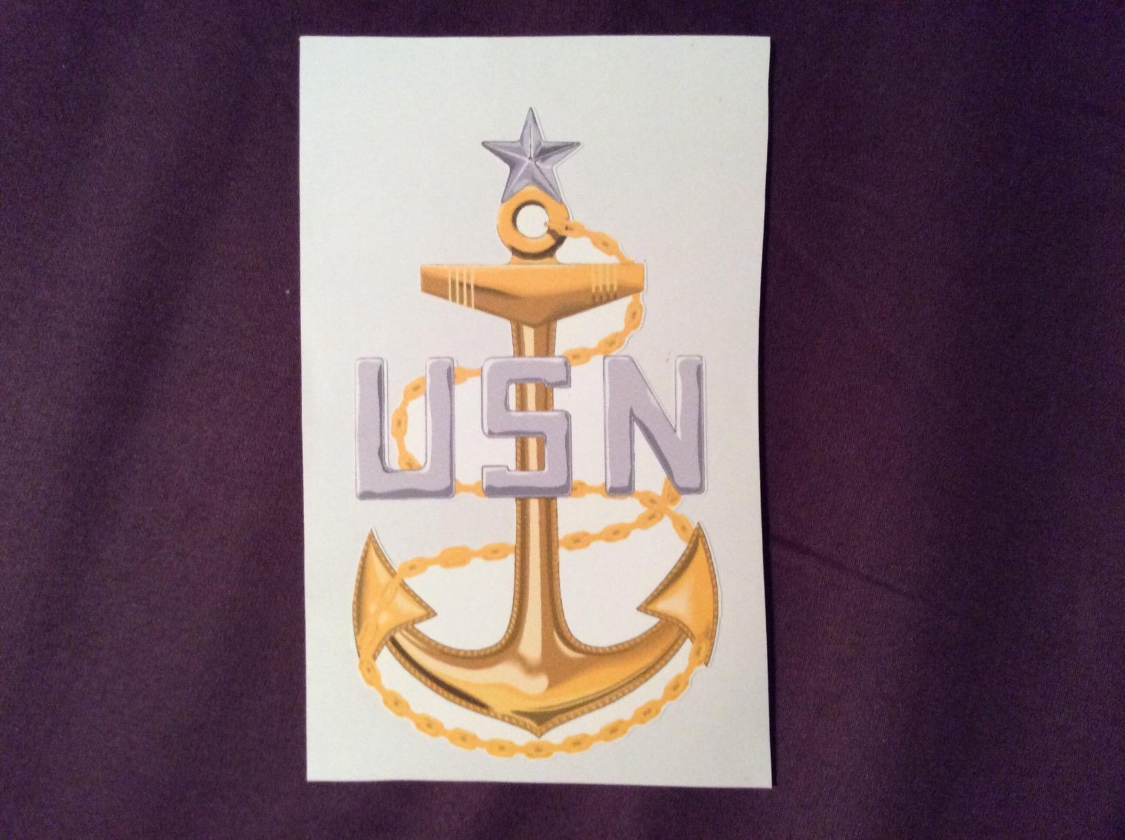 Amazon.com - Vinyl USA US Navy Senior Chief Petty Officer Decal Sticker ...