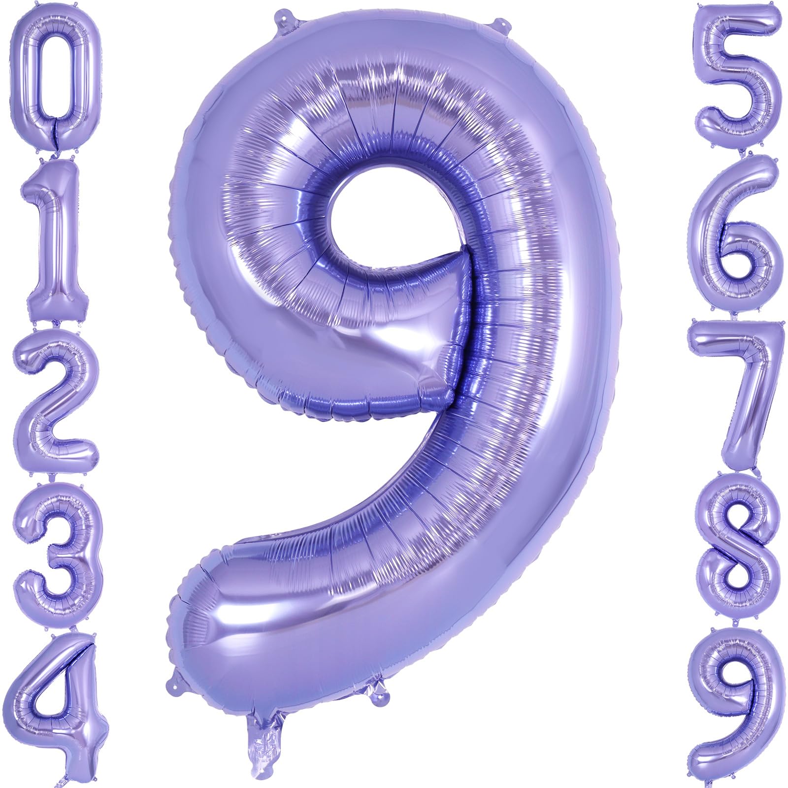 Amazon.com: Purple Number 9 Balloon 40 Inch, Big Large Foil Helium ...