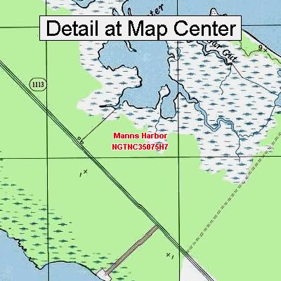 Amazon.com : USGS Topographic Quadrangle Map - Manns Harbor, North ...
