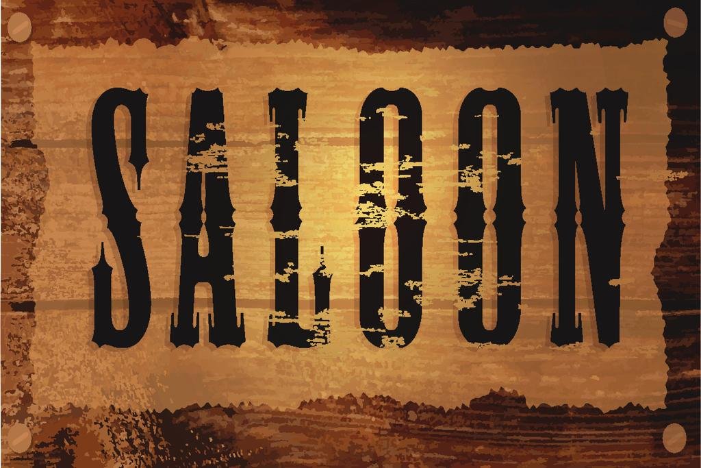 Old West Saloon Sign