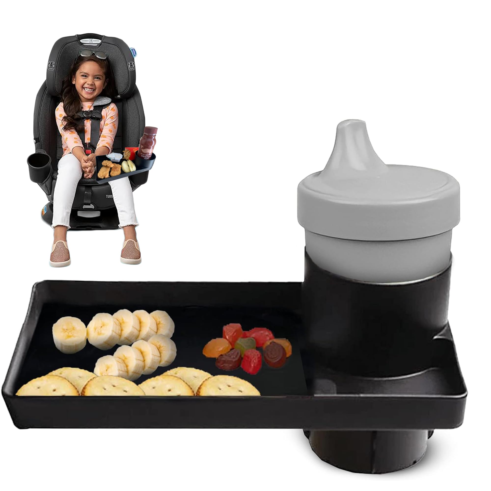 Amazon.com: Kids Travel Tray - Car Seat and Car Cup Holder Tray - Tray ...