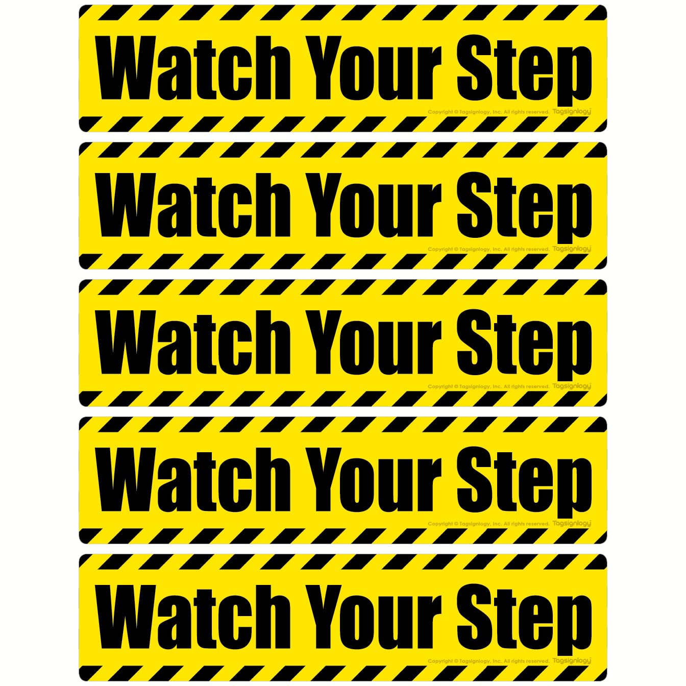 Amazon.com: Sign-Buddy (Combo Pack) Watch Your Step Waterproof Sticker ...