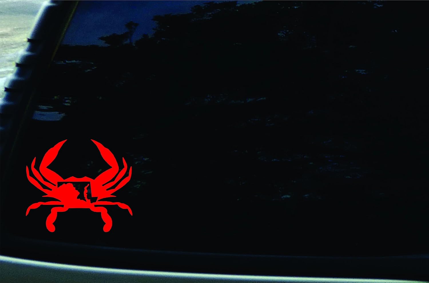 Amazon.com: Southern Fried Decals 5.5" X 4.5" Maryland Crab RED Vinyl ...