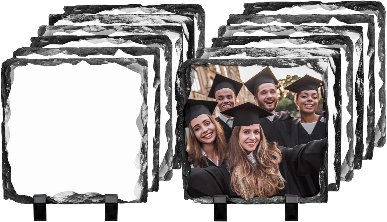 Amazon.com - PYD Life 12 Pack Sublimation Photo Slates Rock Blanks 5.5 ...