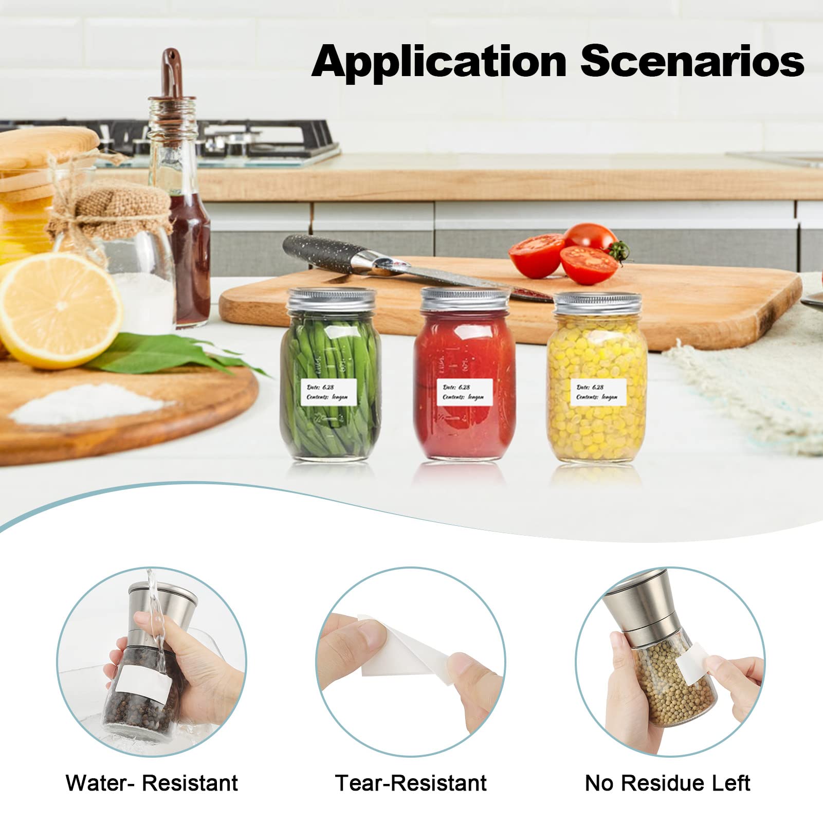 Snapklik.com : 1000 Removable Freezer Labels 1x2 Inch, Waterproof Oil ...