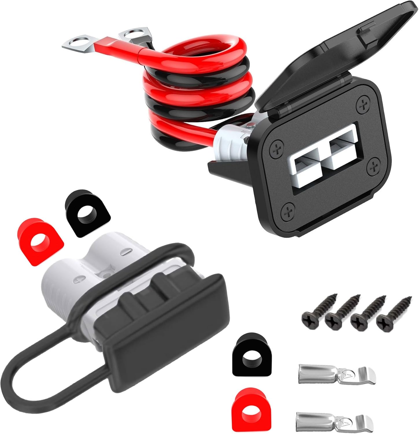 Amazon.com: JacEnergy Battery Quick Disconnect Connector, Battery Cable ...