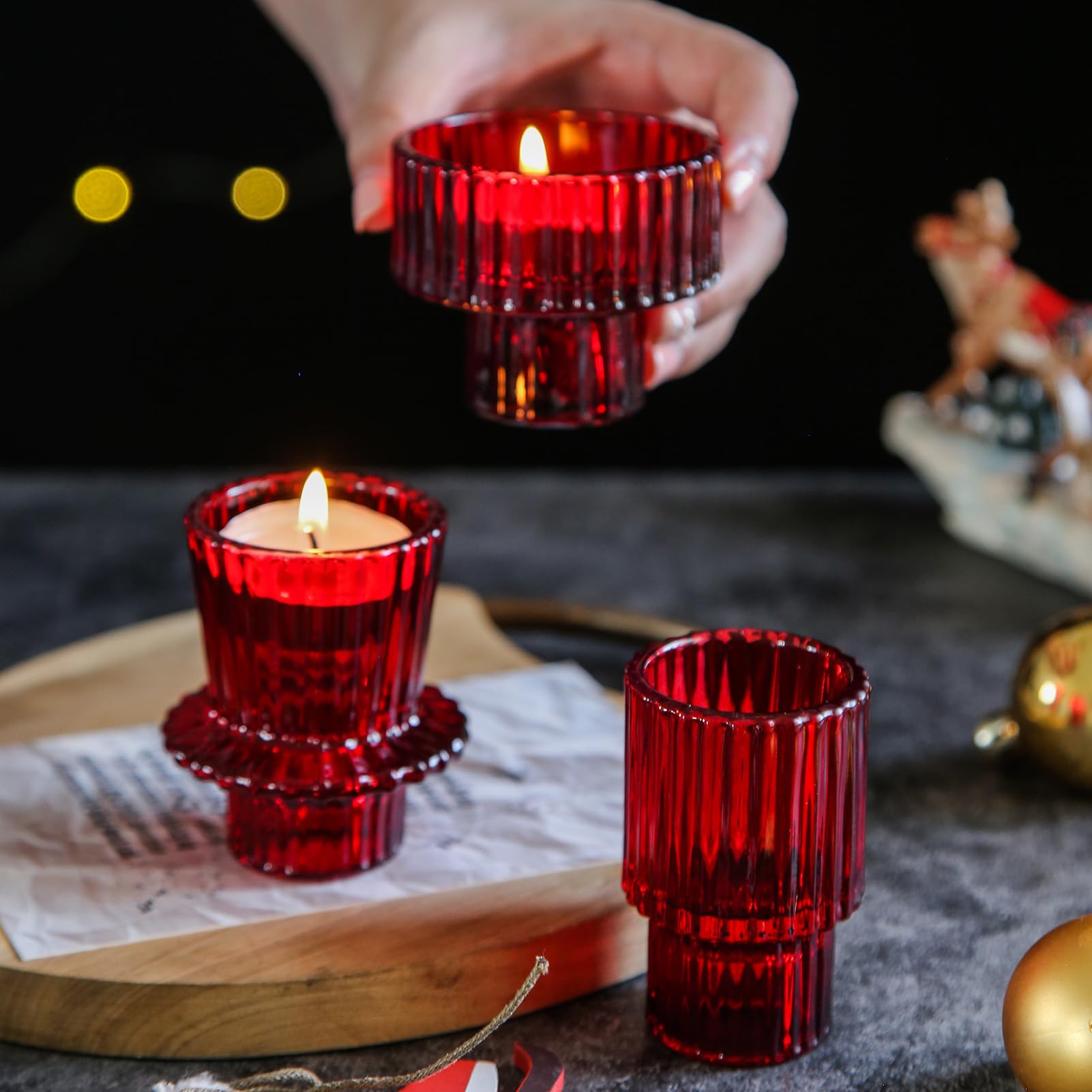 Snapklik.com : Candlestick Holder, lass Candleholder For Taper Candles ...