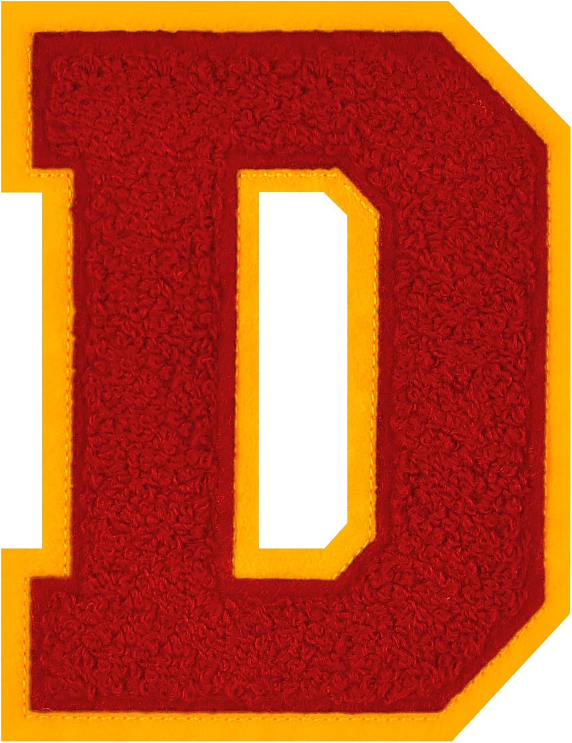 Amazon.com: 4.5" Red Chenille Letter Patch - Iron On Embroidered ...