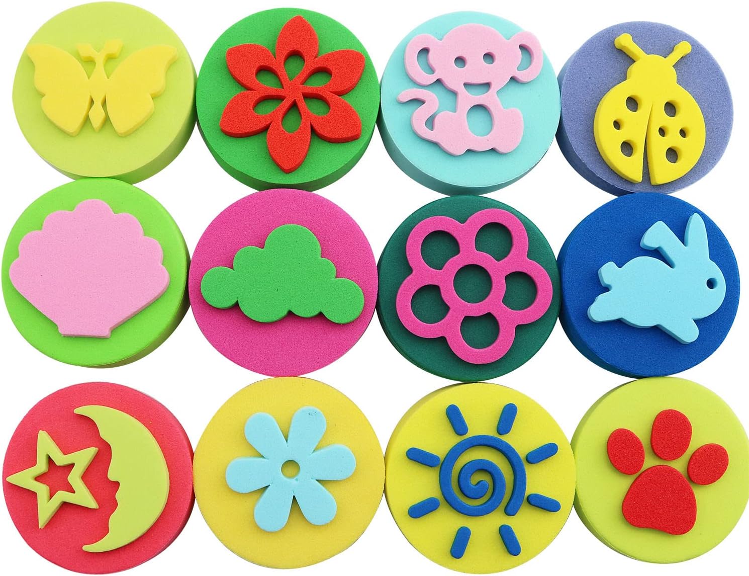 Amazon.com: SJZBIN 12PCS Painting Stamper Double-Side Sponge Stamper ...