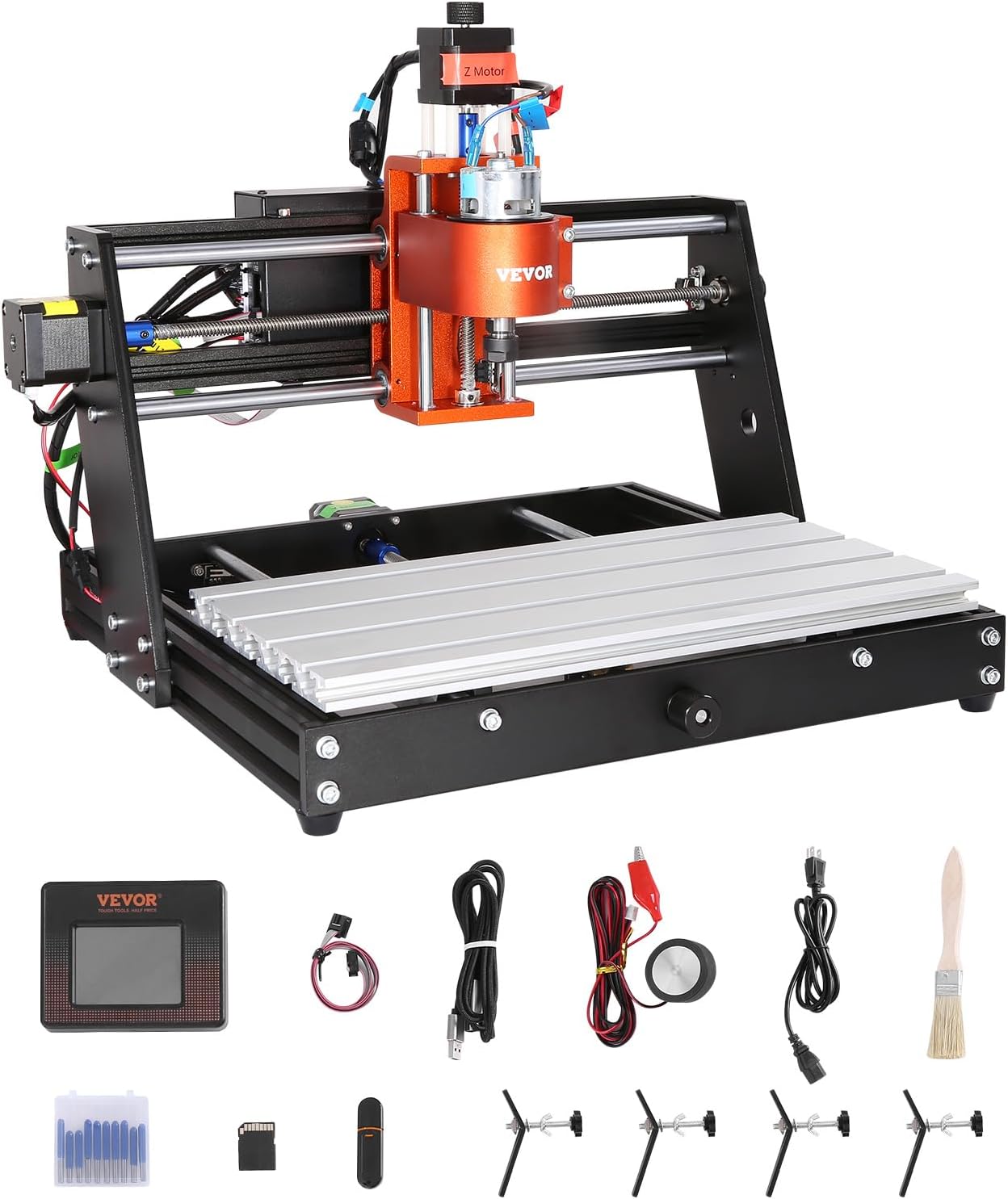 VEVOR CNC Router Machine, 120W 3 Axis GRBL Control Wood Engraving ...