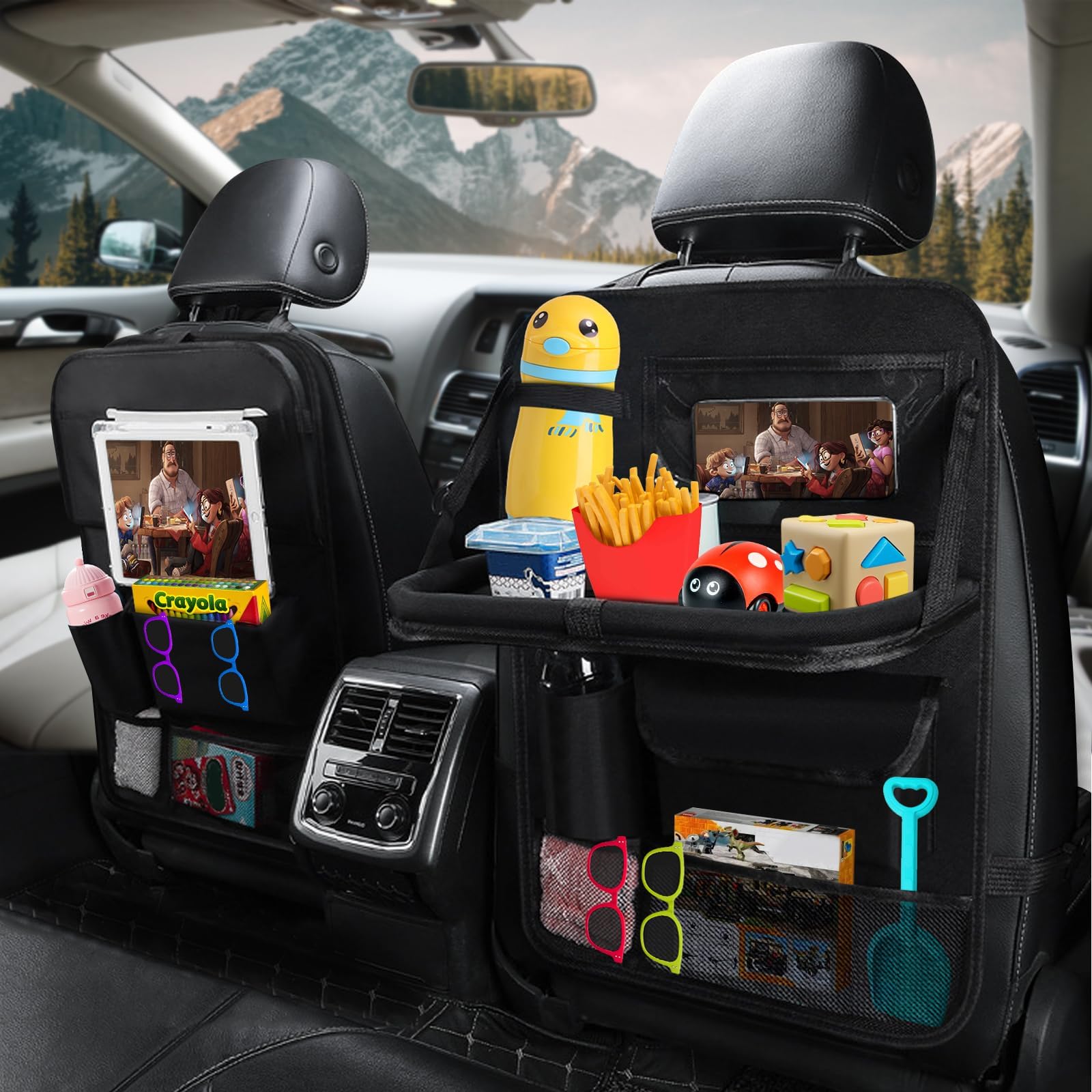 Amazon.com: ASENDIWAY Backseat Car Organizer, Car Back Seat Organizers ...