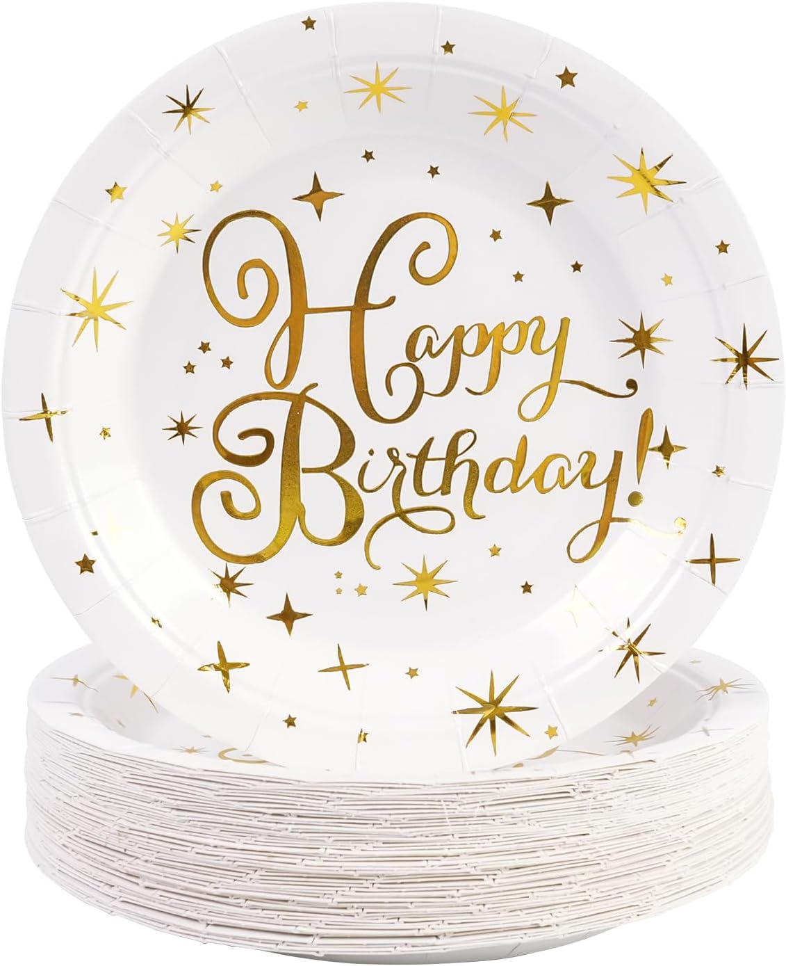 Amazon.com: LDFDRT Happy birthday Paper Plates 50 Pack Party Supplies ...