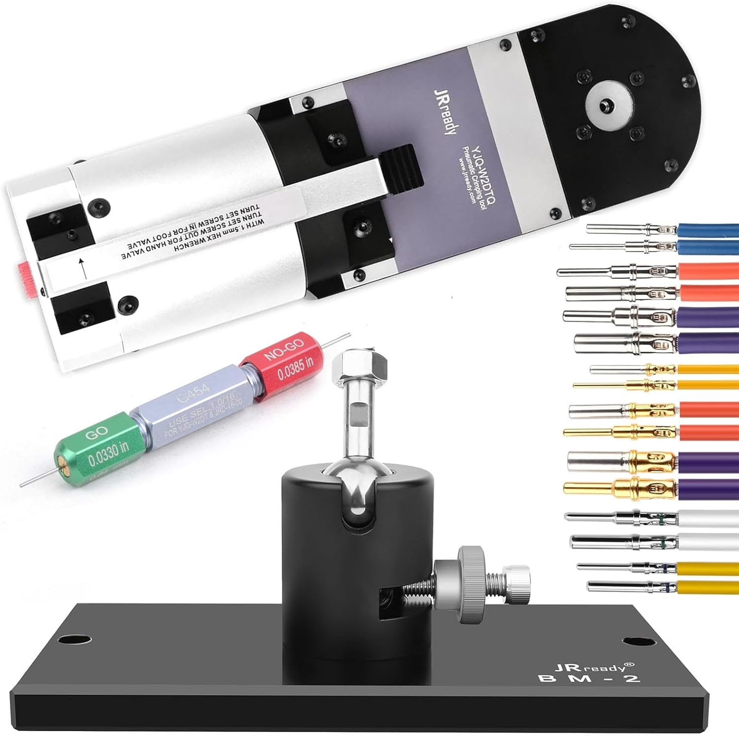 Amazon.com: JRready YJQ-W2DTQ Pneumatic Crimping Tools,8 Indent Crimp ...