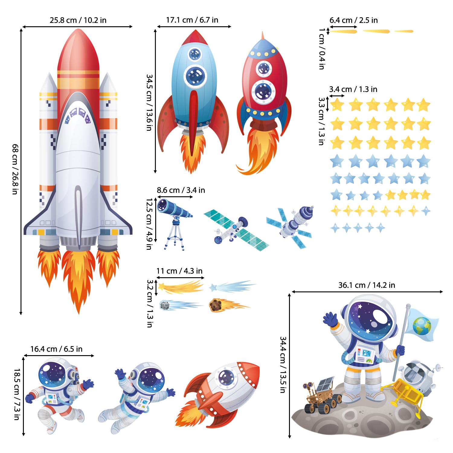 Nasa Rocket Decals