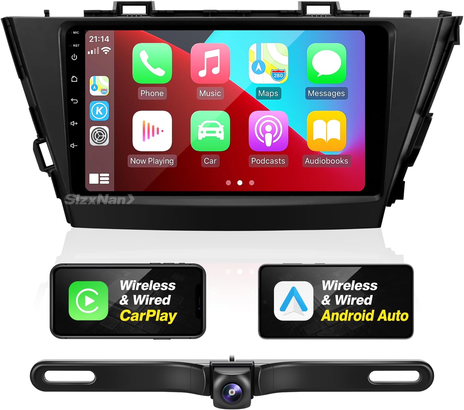 Amazon.com: SizxNanv for Toyota Tacoma 2016-2020 upgrade Android Radio ...