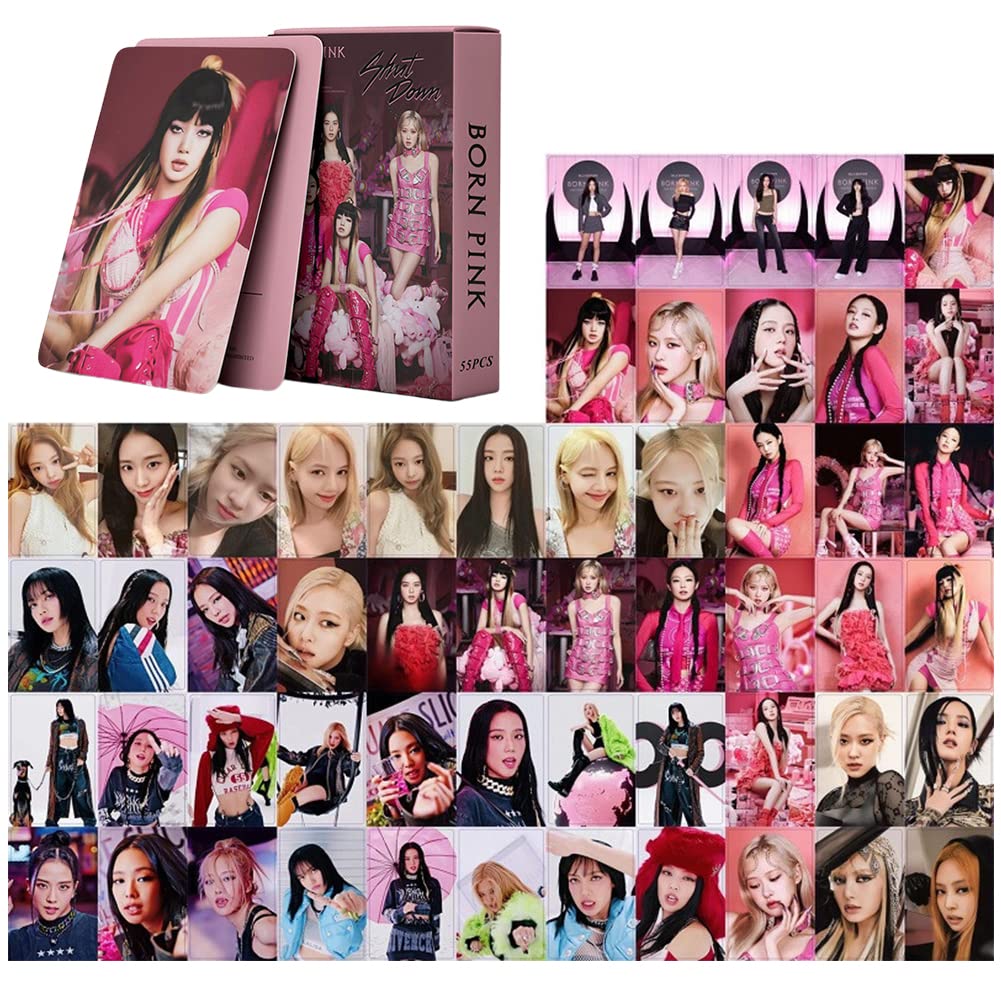 OCDSLYGB BP Photo Cards 55 PCS BP Black-P Mini Lomo Cards BP Born Pink ...